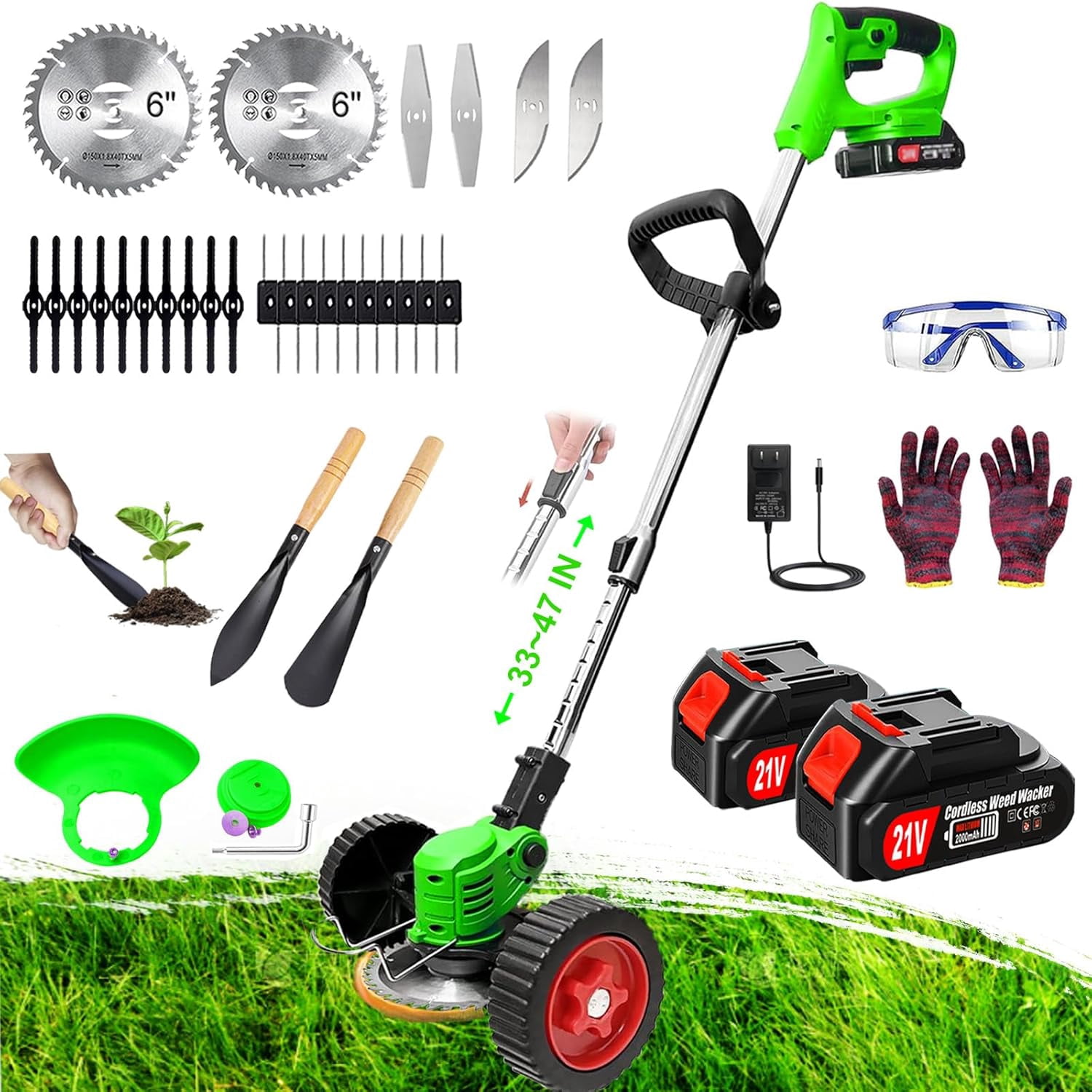 Electric Weed Wacker Cordless, Weed Wacker Eater Battery Powered, Weed ...