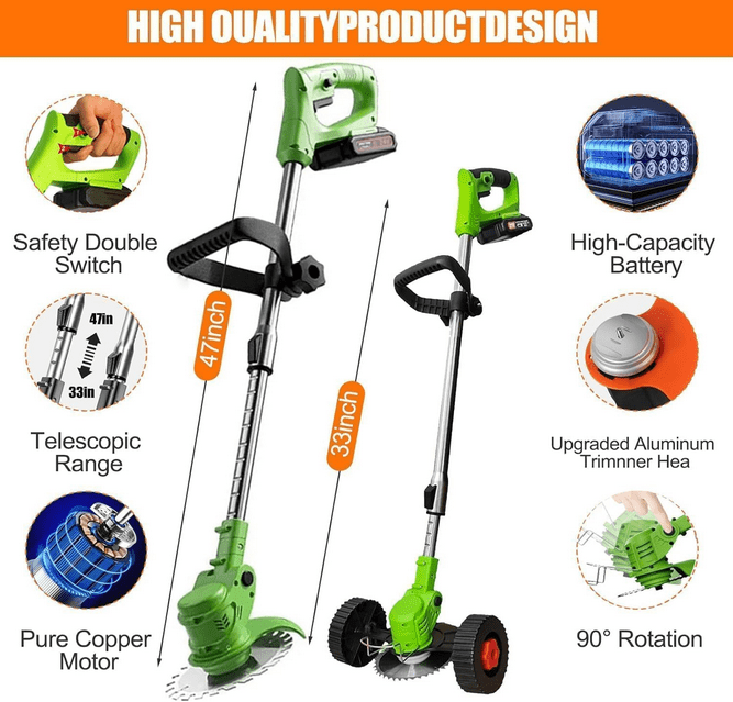 Electric Weed Whacker/Mower with battery - Walmart.com