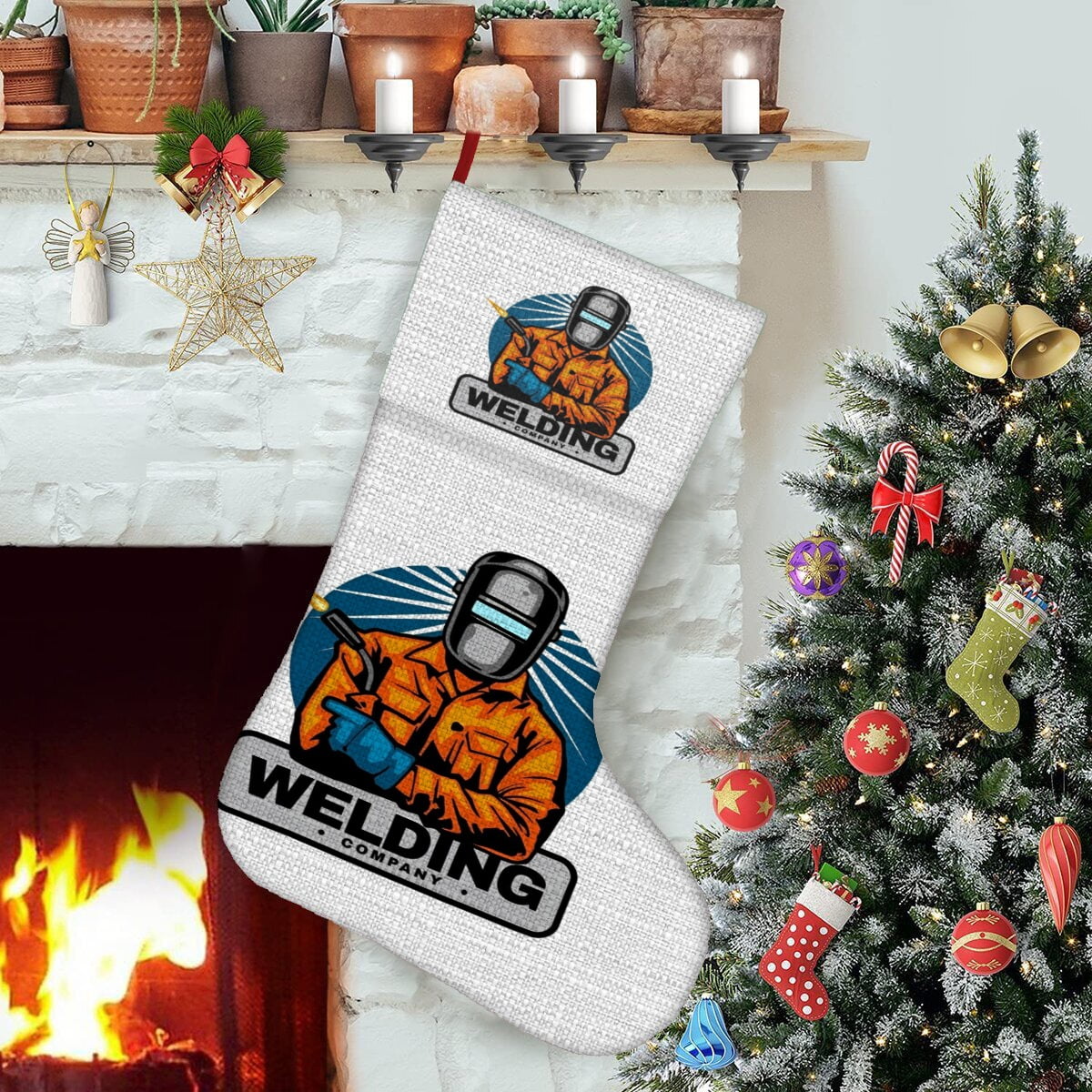 Electric Welding Themed Christmas Socks - Walmart.com