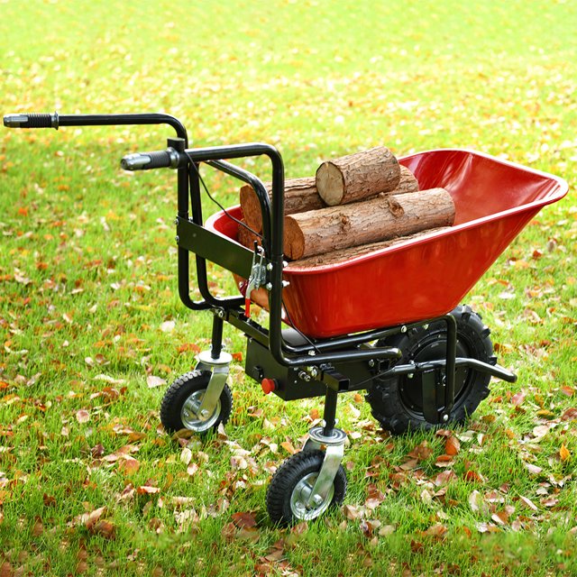 Electric Wheelbarrow Cart, 24V 250W Brushless Motor Powered Cart ...