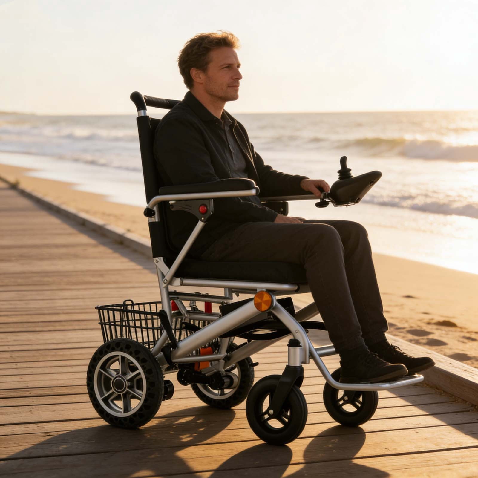 Electric Wheelchair for Adults - 500W Powerful Motor, Folding ...