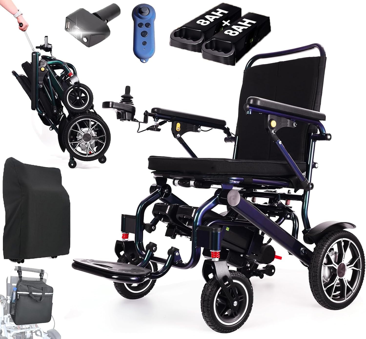 Mujocooker 42 lbs Lightweight Electric Wheelchair for Adults with ...