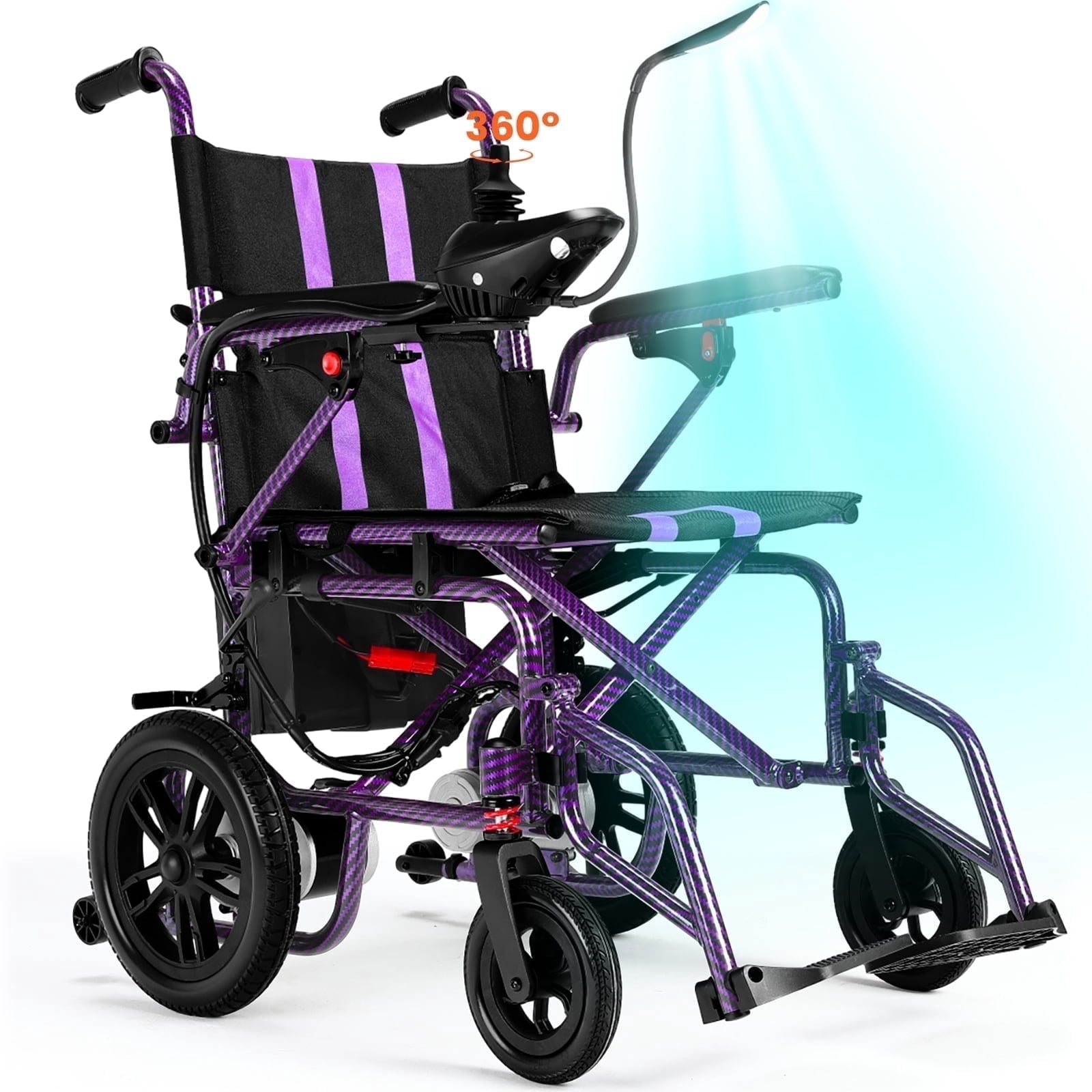 Arshin Electric Wheelchair Lightweight Foldable,360°Joystick Electric ...