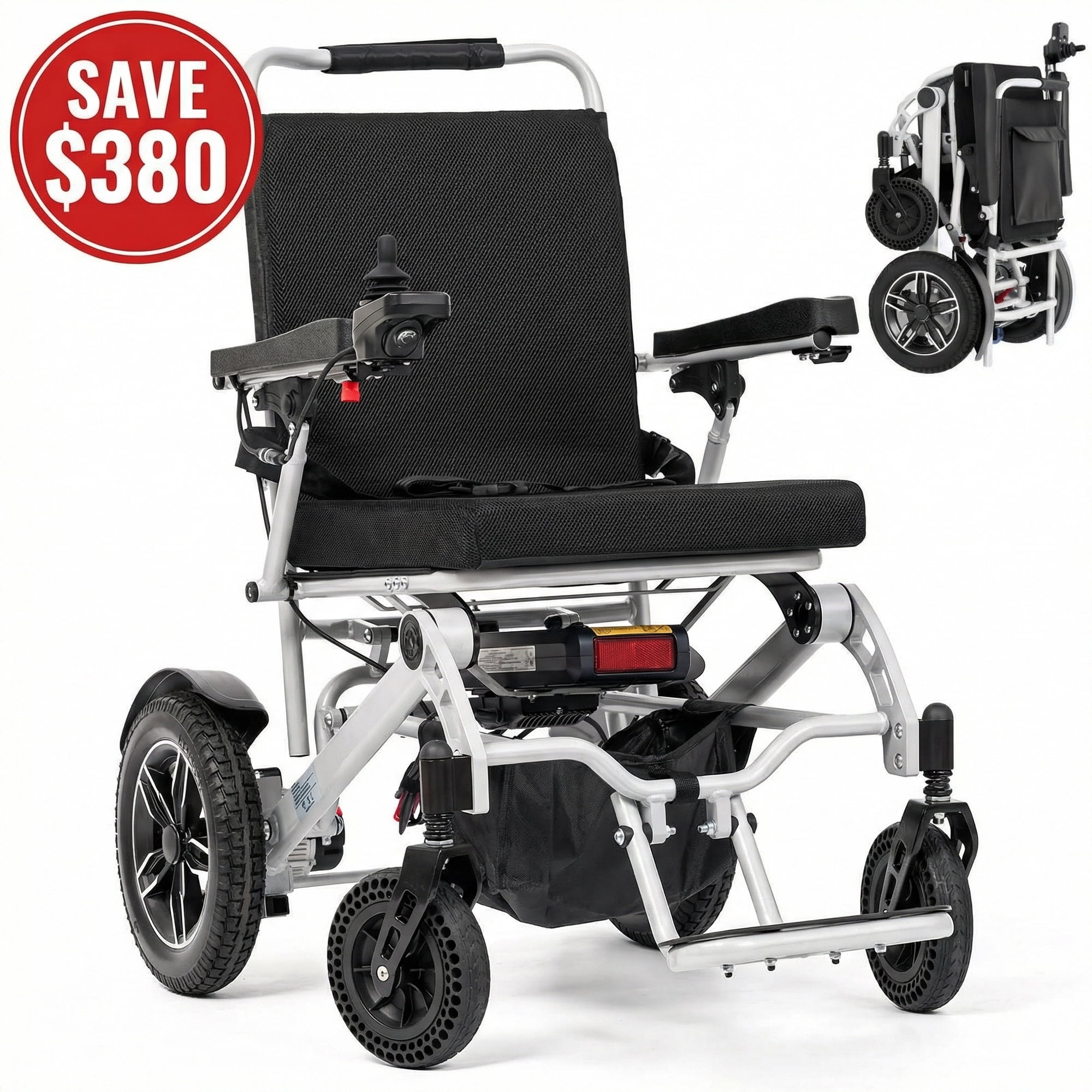 Naipo Electric Wheelchairs for Adults Lightweight Foldable 20 Miles ...