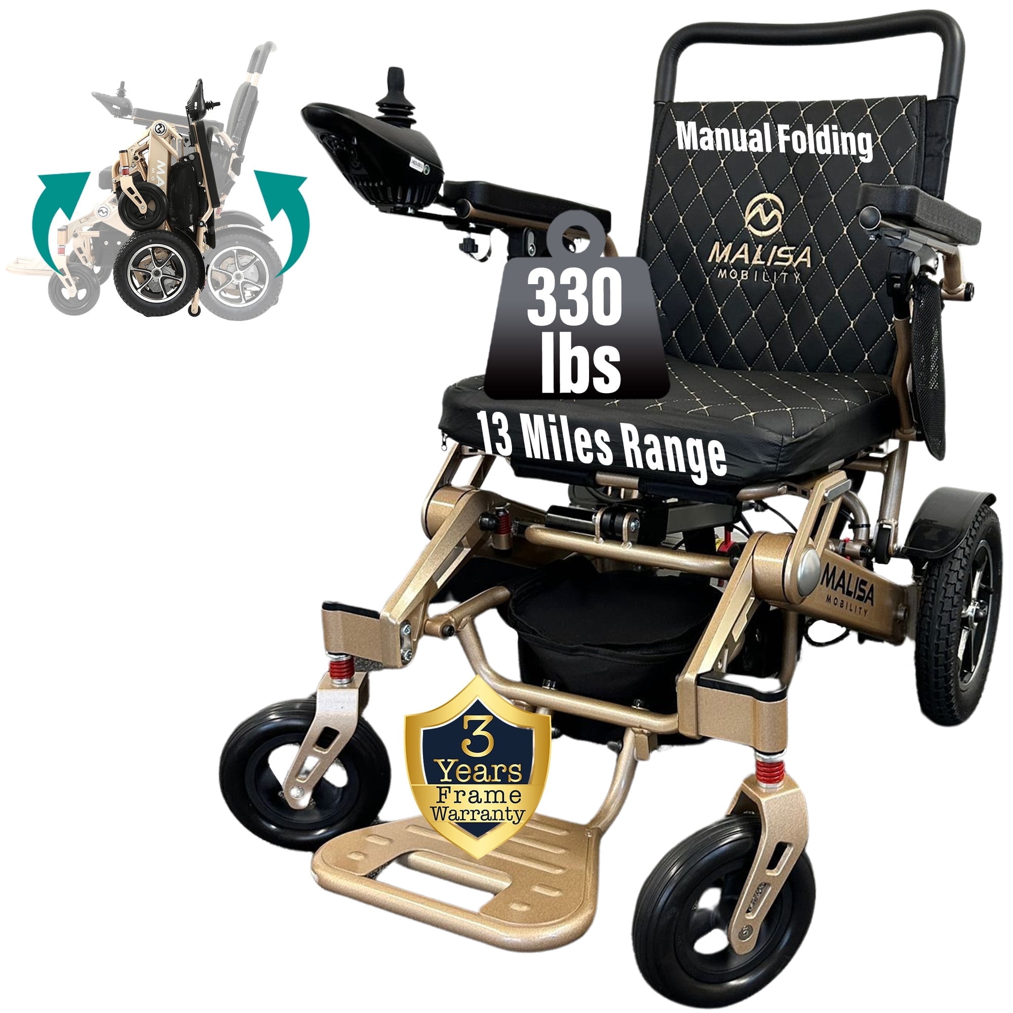 Electric Wheelchair for Adults, Foldable All Terrain Lightweight ...