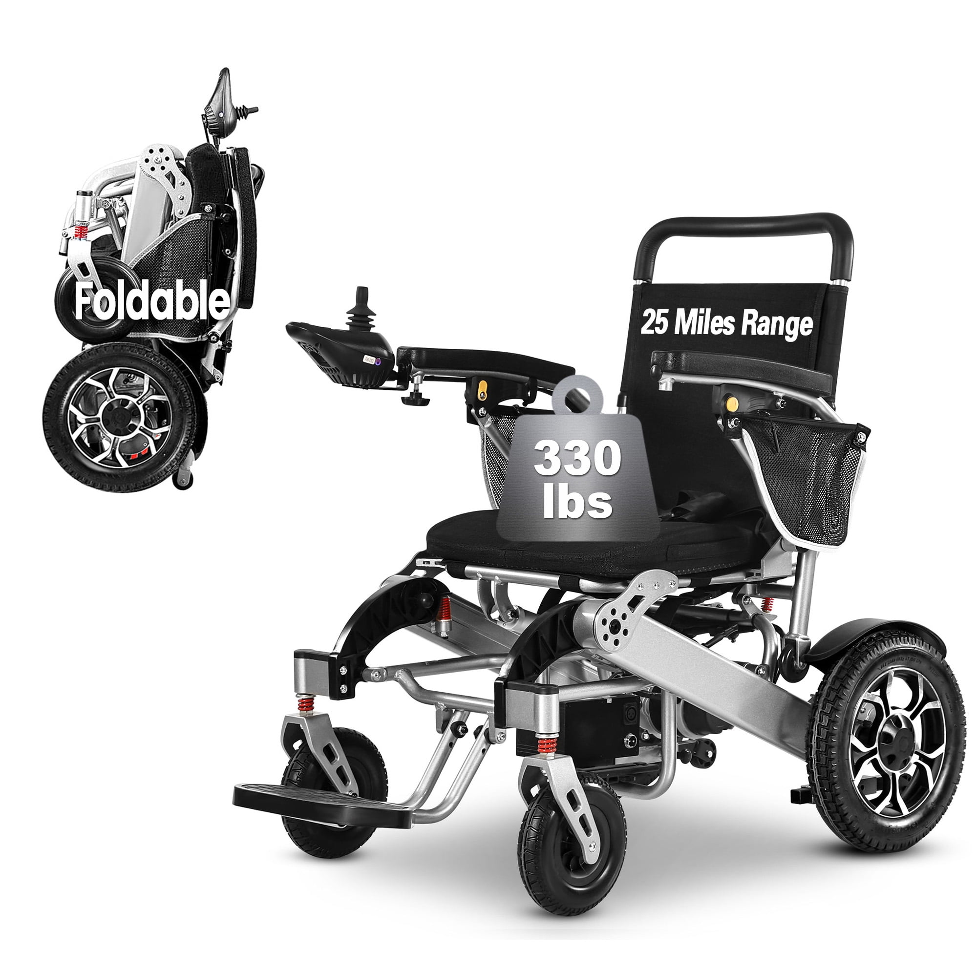 Electric Wheelchairs for Adults, 25 Miles Long Travel Range,600W Strong ...