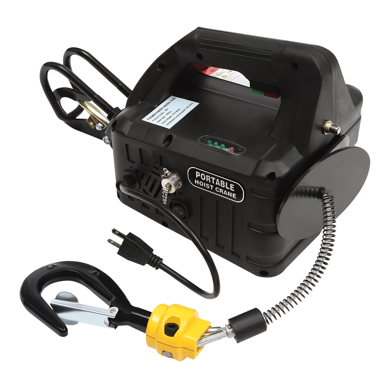 Electric Winch, 1100 lbs Load Capacity with Wireless Remote and Safety ...