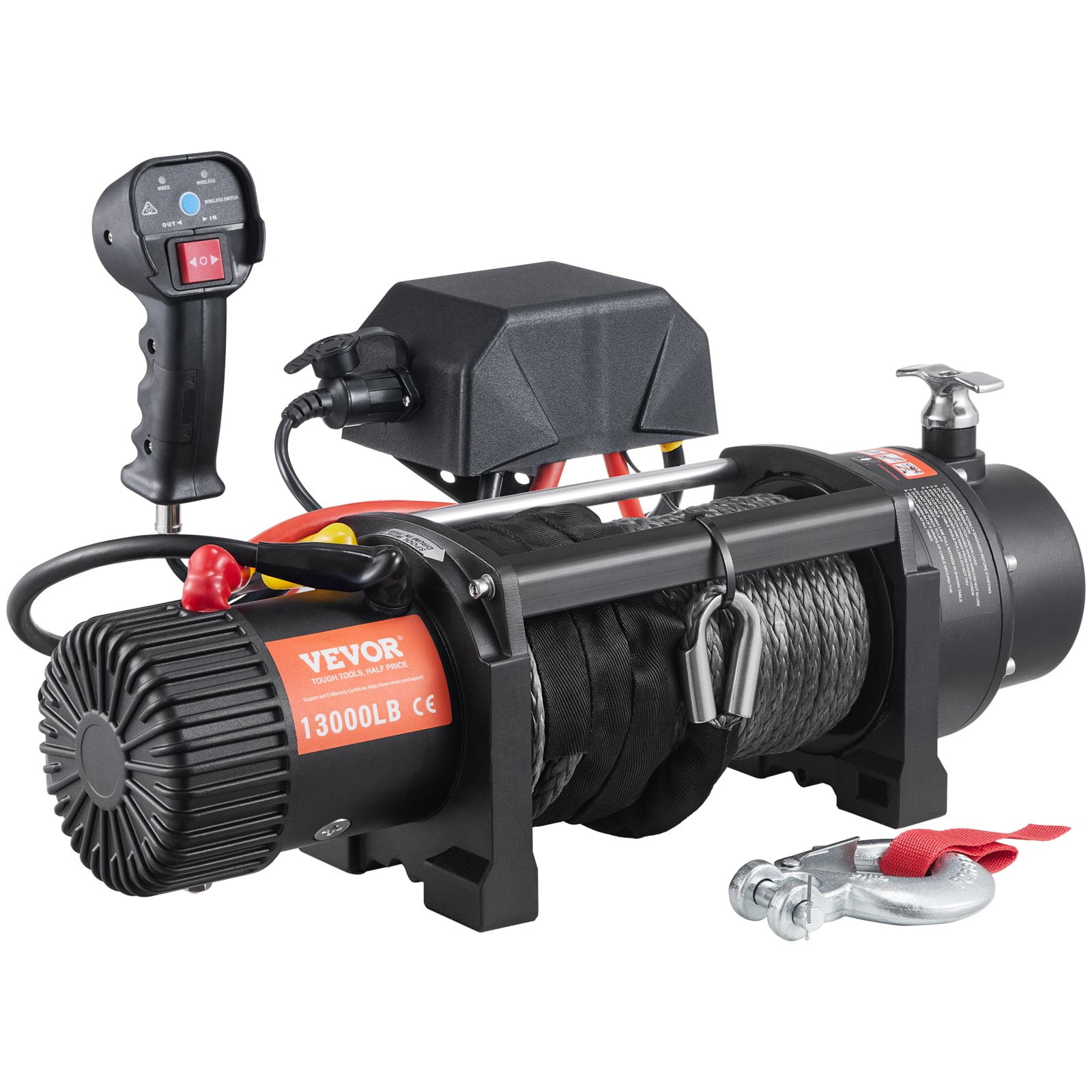 Electric Winch 12V - 13,000 lb, ATV winch, Wireless Remote, IP67, Ideal ...