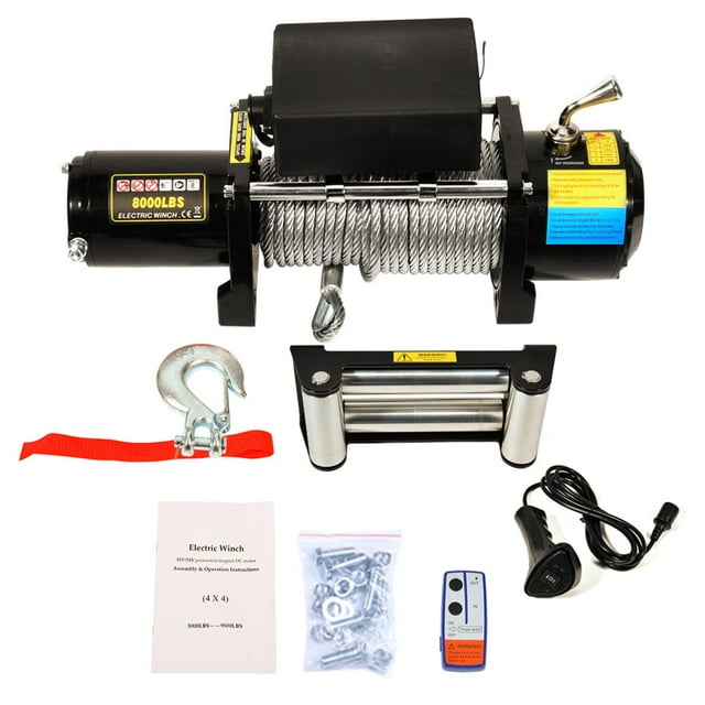 Electric Winch 12V 24V 8000 lbs Winches for Towing Boat Off Road with ...