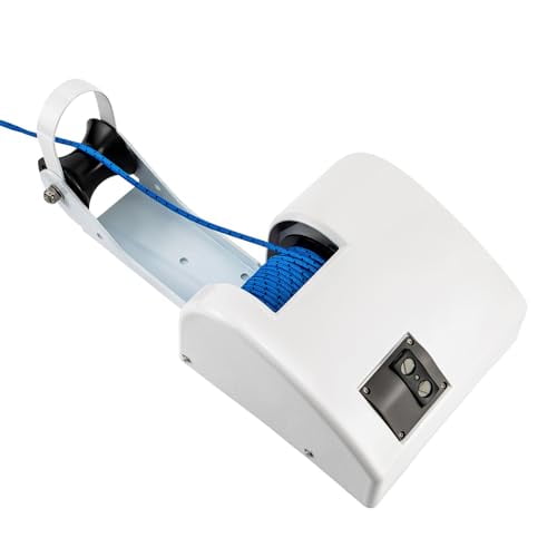 Electric Winch,12V 25Lbs Saltwater Boat Electric Windlass Winch Marine ...