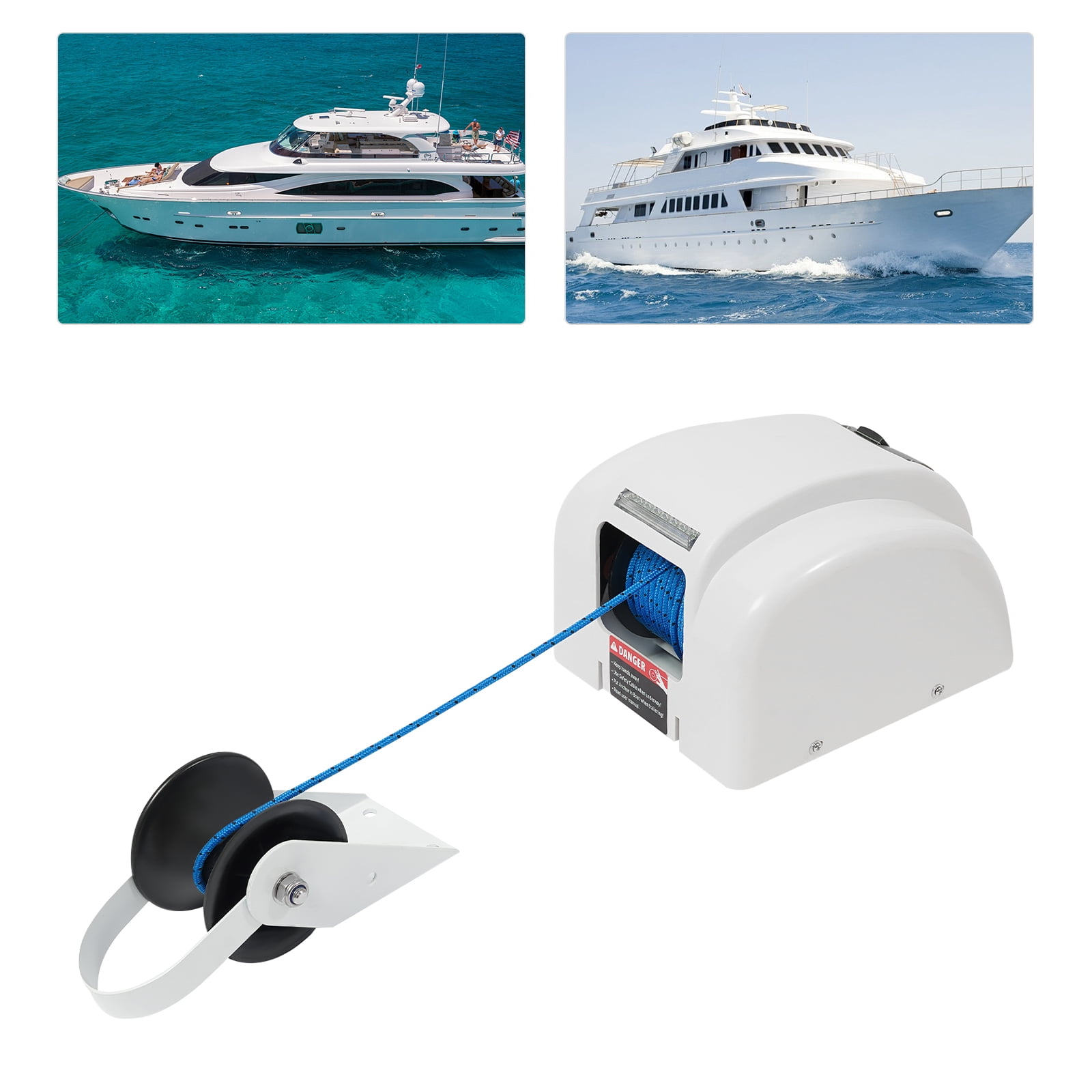 Electric Windlass Anchor Saltwater Boat Winch Marine w/ Wireless Remote ...