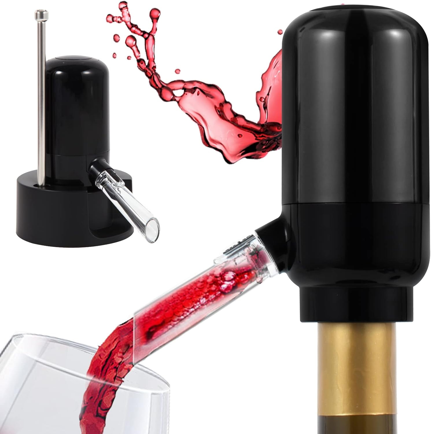 Electric Wine Aerator, Wine Decanter Pump Dispenser Gift Set, 2023 NEW ...