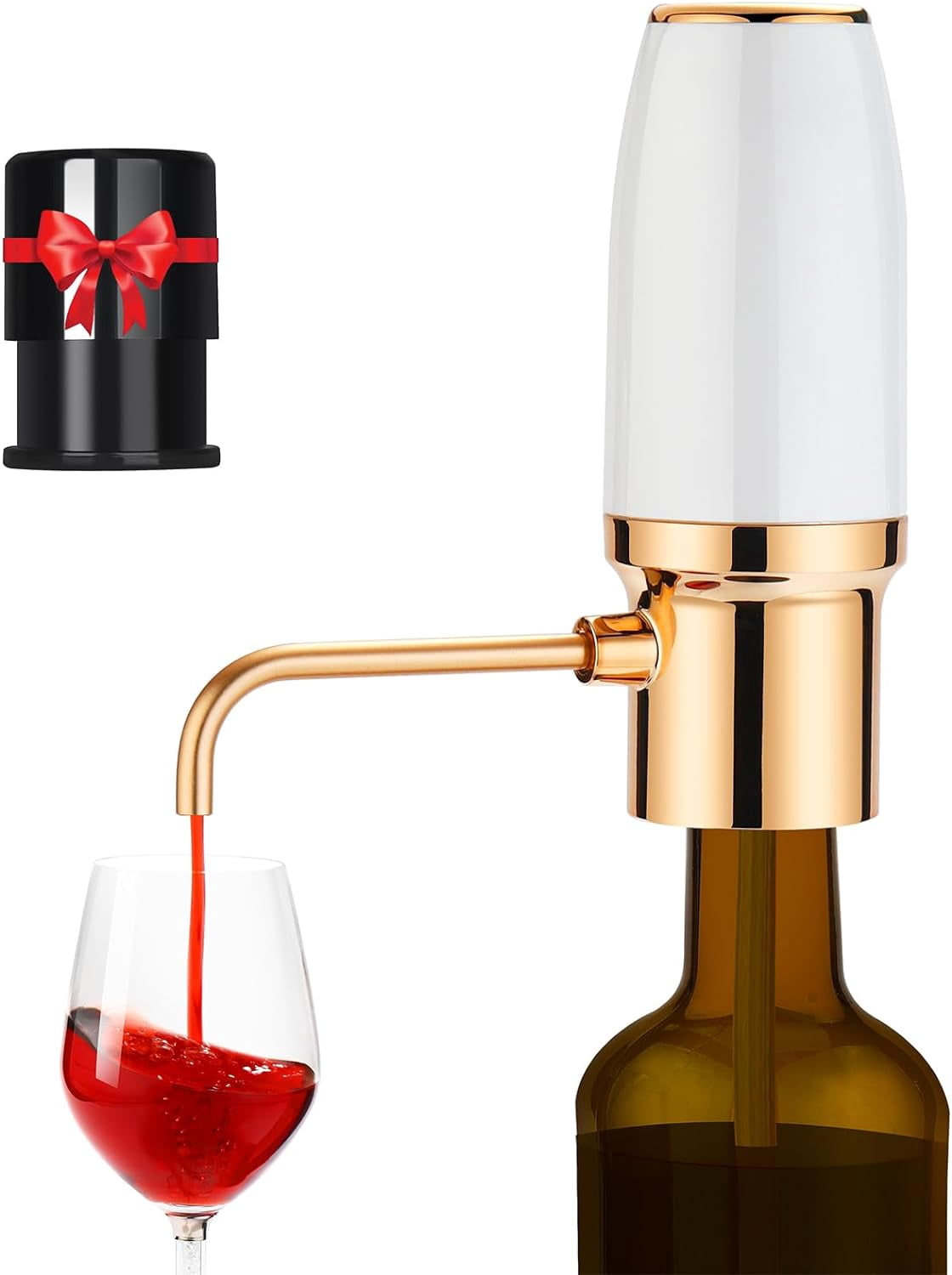 Electric Wine Aerator Pourer with Stopper, Automatic Bottle Dispenser ...