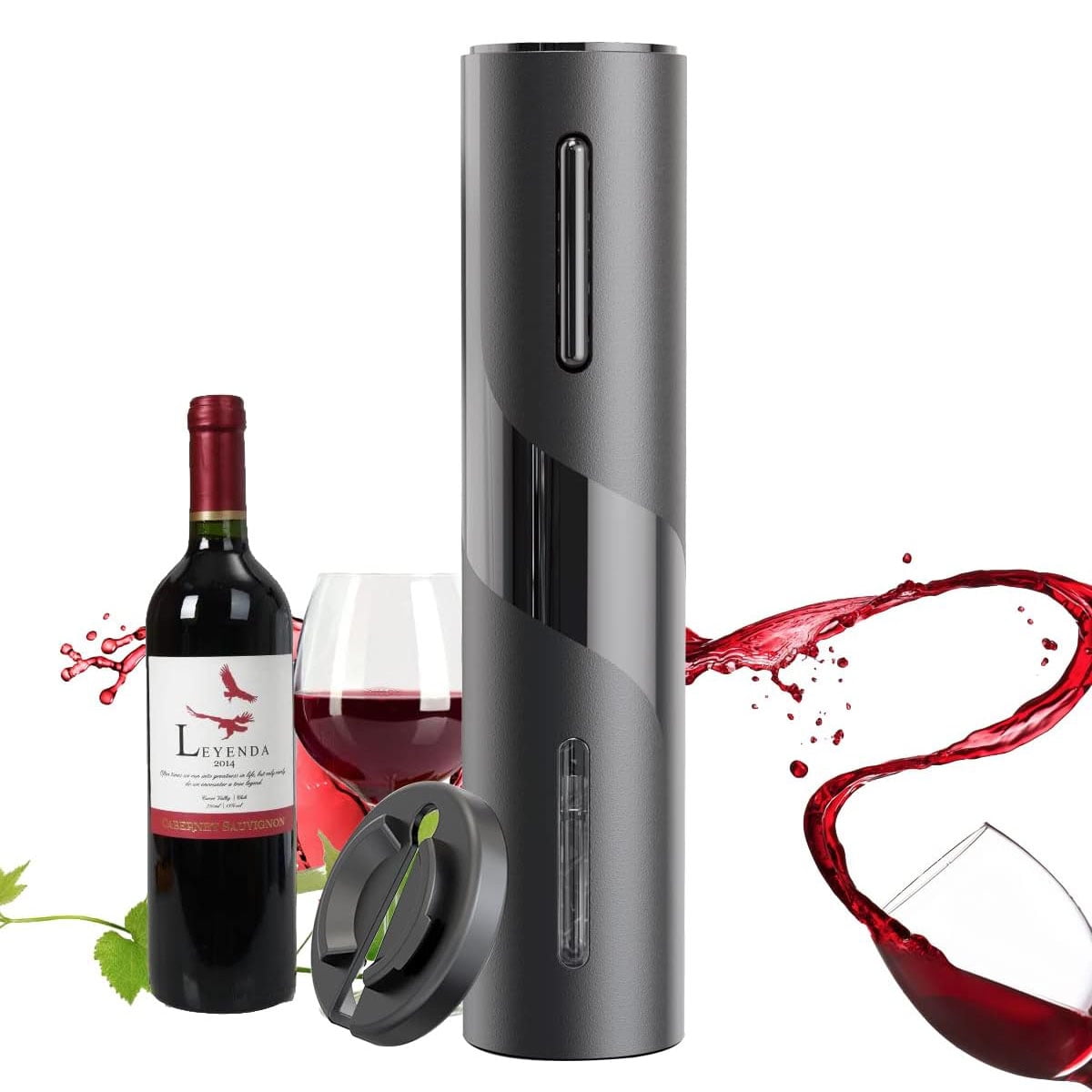 Electric Wine Opener, Wine Bottle Openers with Foil Cutter, Automatic ...