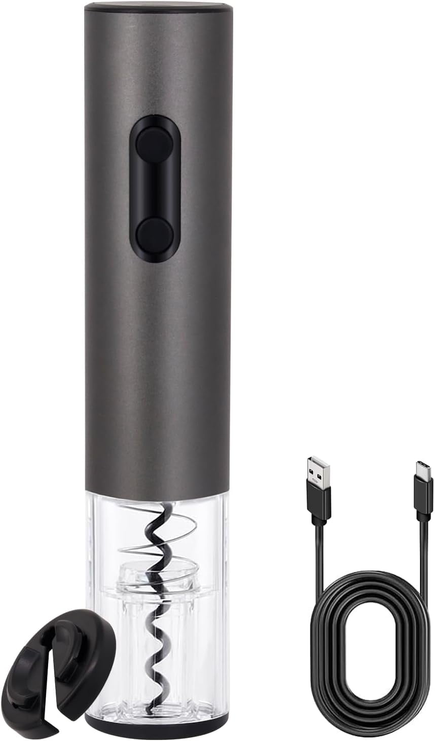 Electric Wine Opener,Rechargeable Automatic Wine Corkscrew with Foil ...
