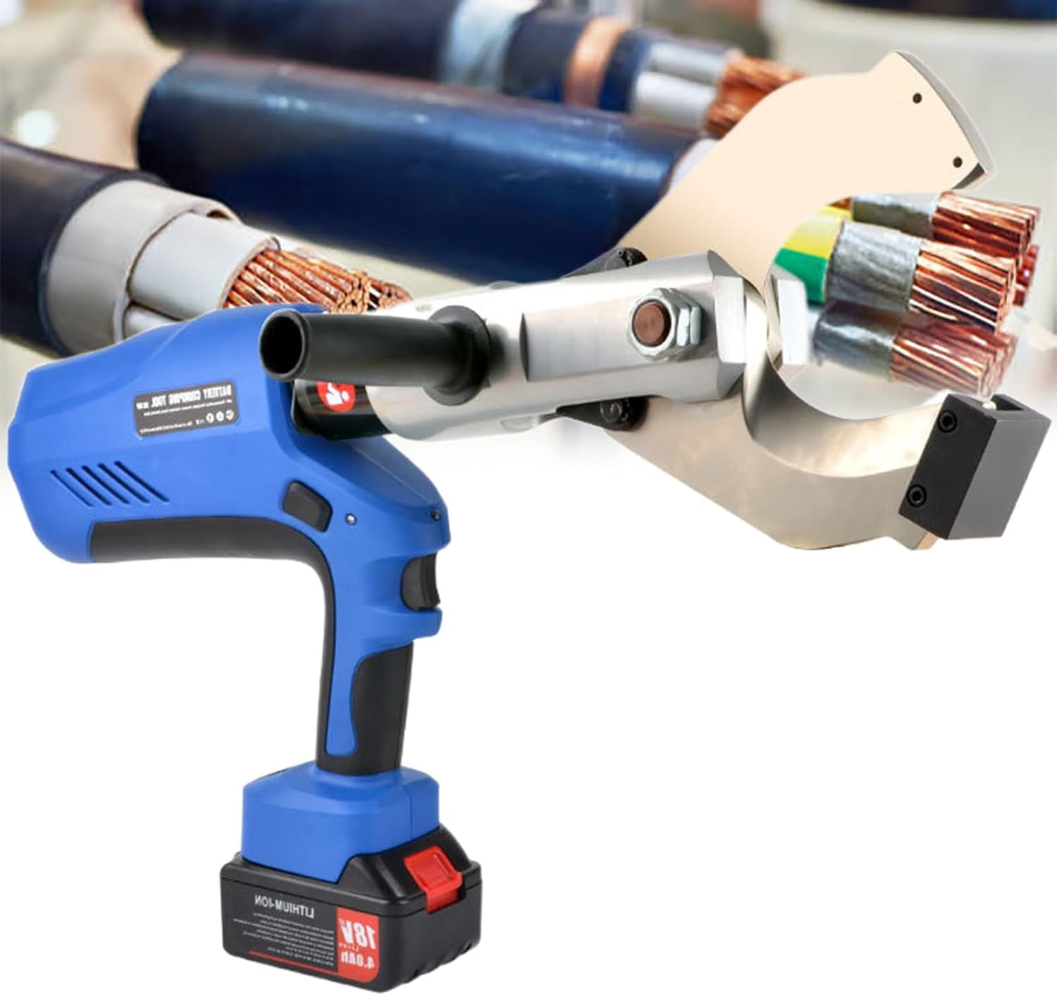 Electric Wire Cutting Tool Powered Hydraulic Cable Cutter for Cu/Al ...