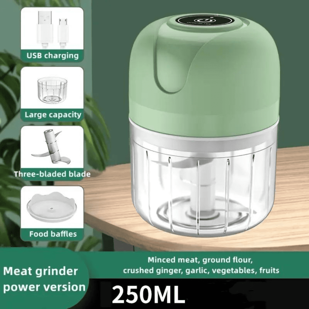Max Life Naturals Electric Wireless Garlic Grinder, 250ml Mini Food ...