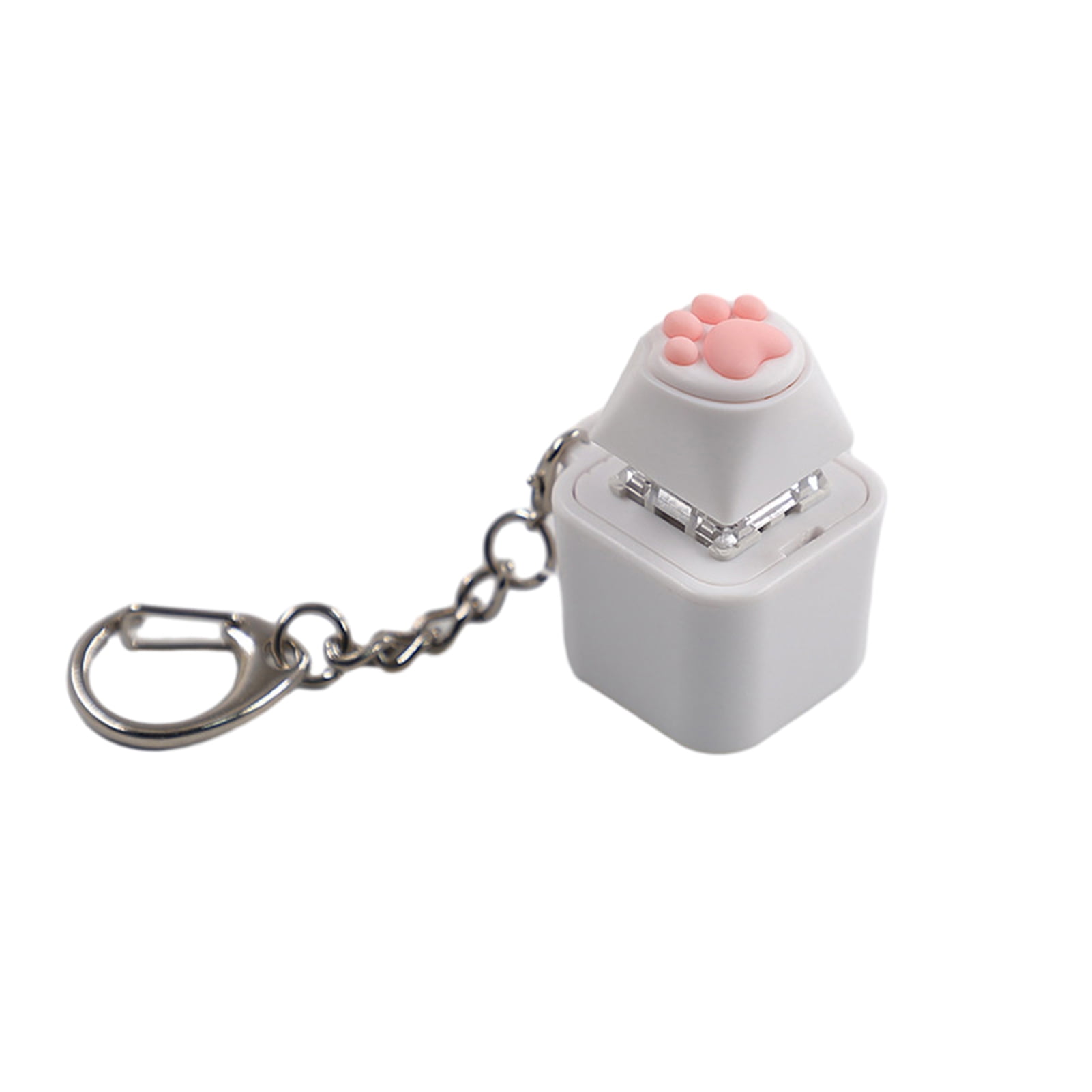 Electric Wooden Fish Keycap Toy with Hanging Buckle RGB Light Up Stress ...