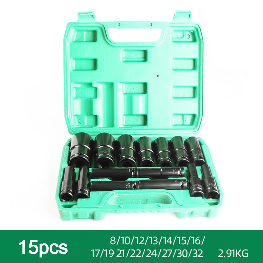 Electric Wrench Socket Set Extended Hexagonal Wrench 15Pcs - Walmart.com