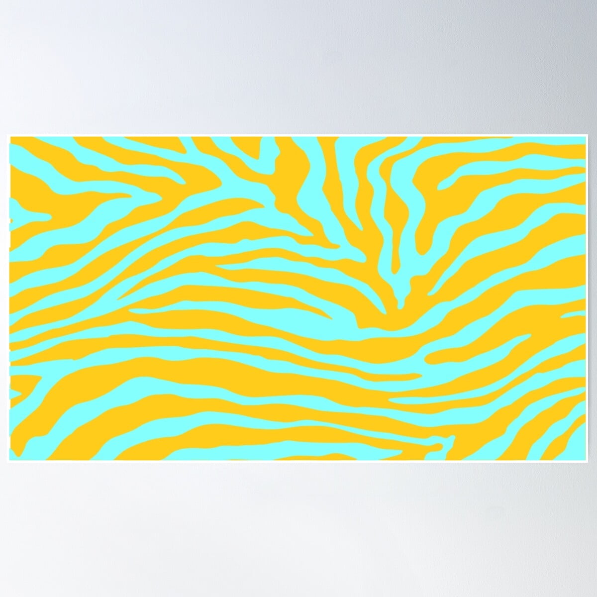 Electric Zebra Pattern Poster Wall Art, Modern Wall Decor For Living ...
