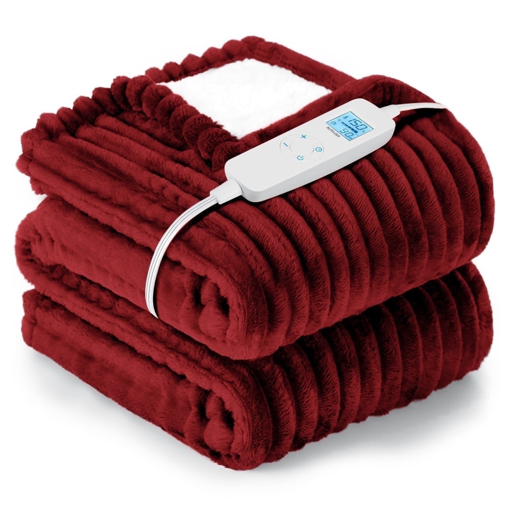 Heated Blanket Electric Throw, 50"x60" Heating Blanket Throw, 6 Heat ...