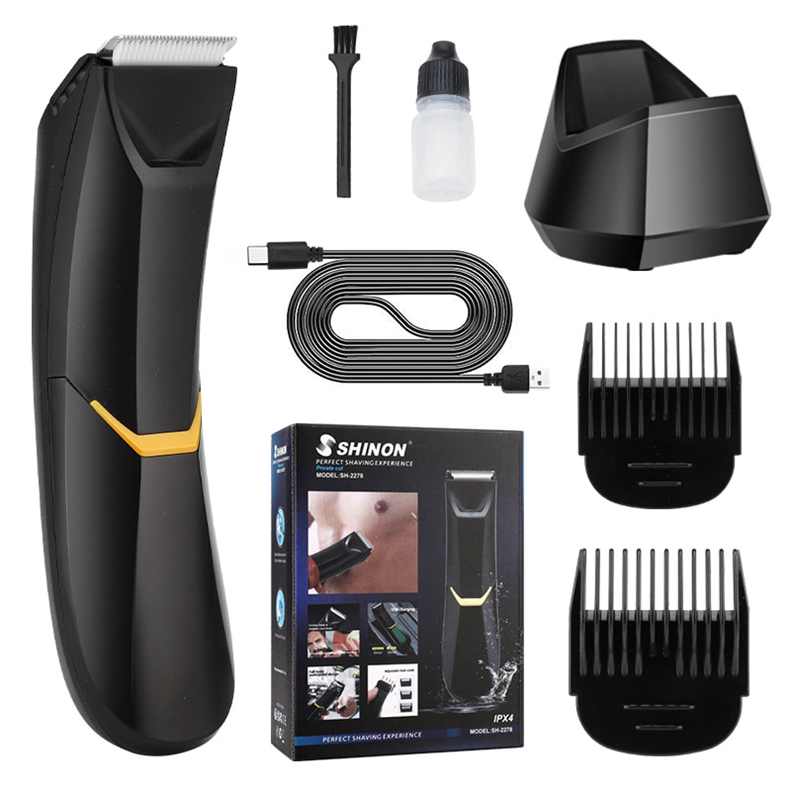 Electric body shaver for men, for men: Dry and wet body hair trimmer ...
