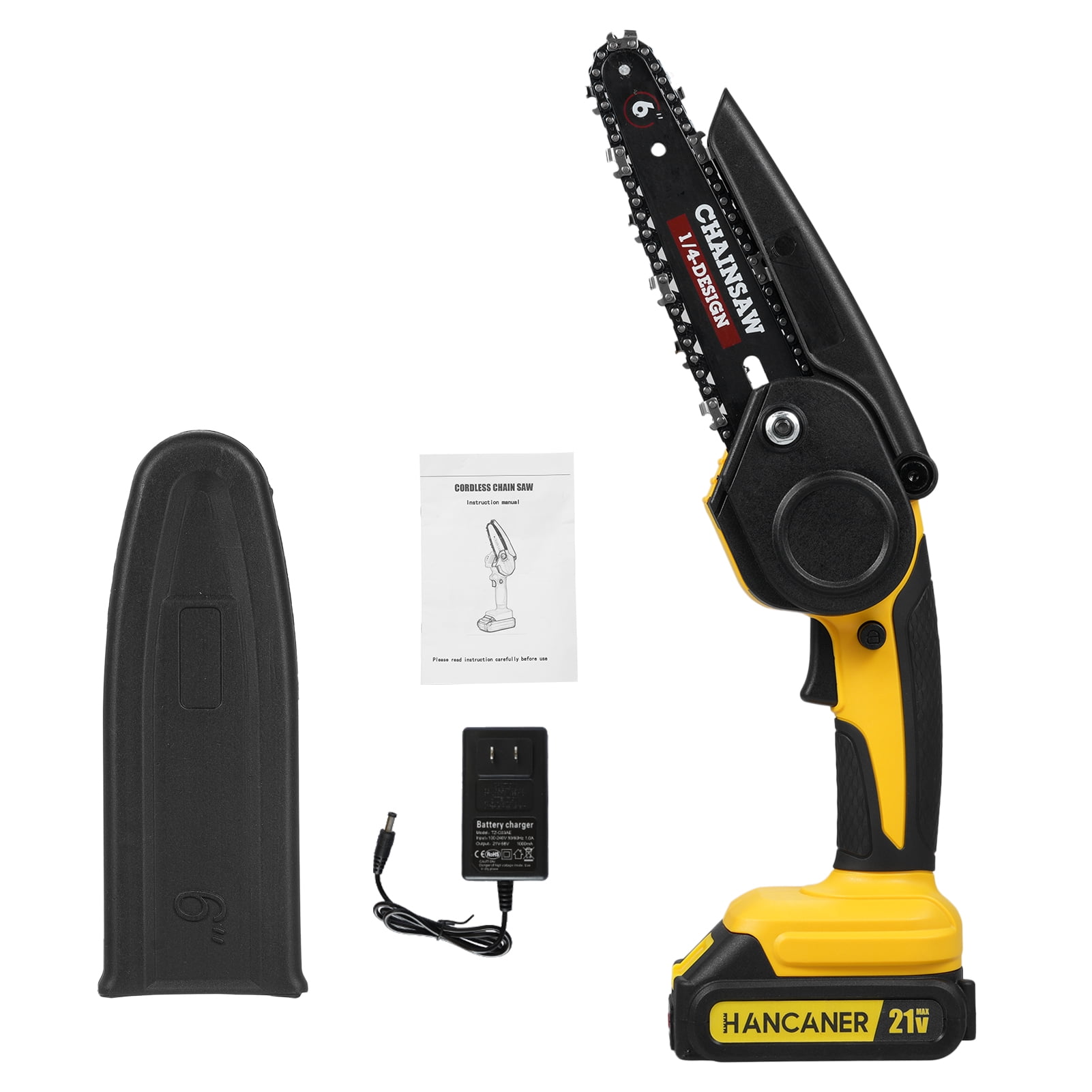 Electric chain saw,6-inch Chain Saw 2.0ah Battery 1pcs With 1pcs 2.0ah ...