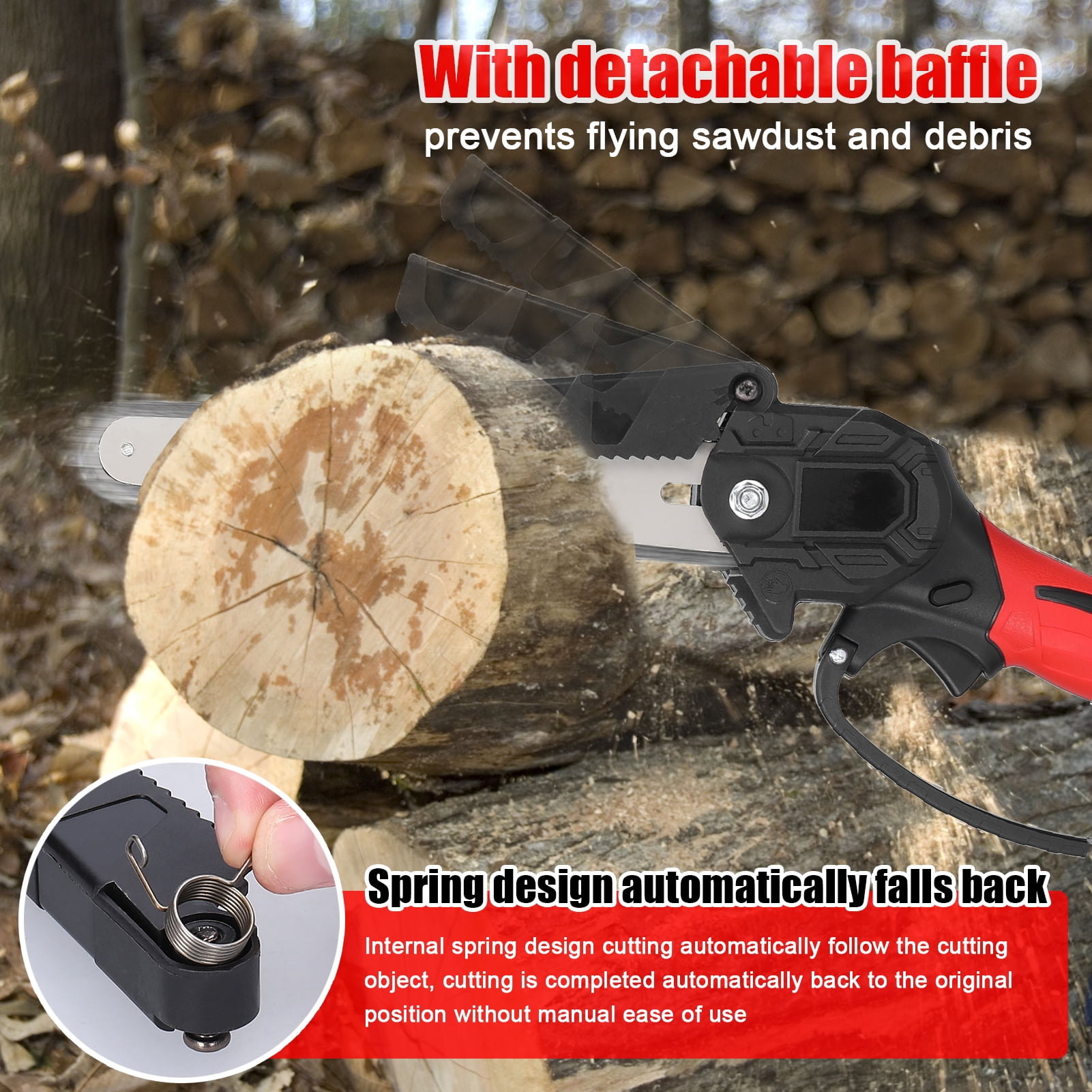 Electric chain saw,Motor One-handed Tool One-handed Tool Use Chain Saw ...