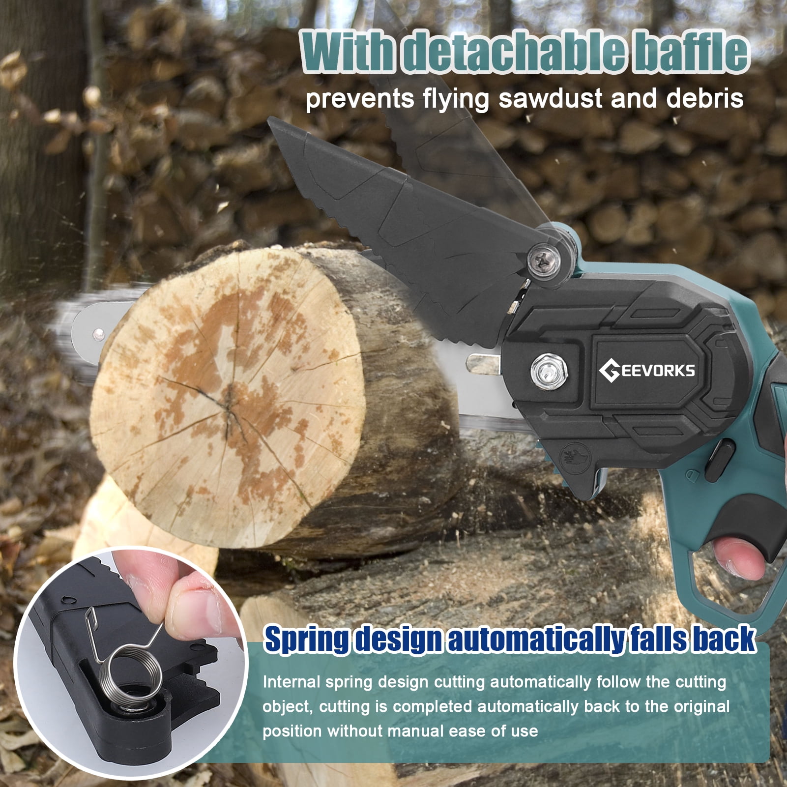 Electric chain saw,One-handed Tool Portable Saws 6inch Portable Wood ...