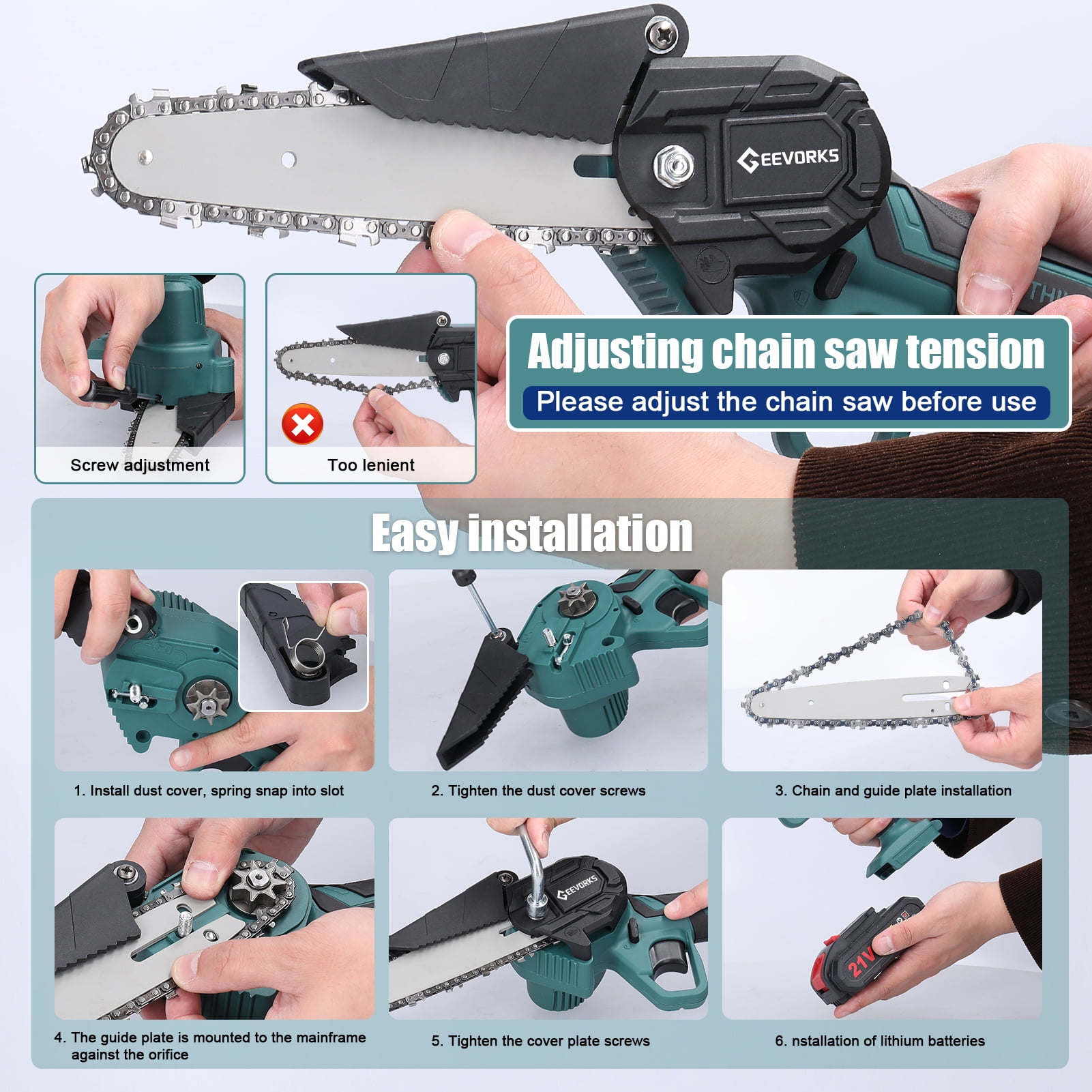 Electric chain saw,One-handed Tool Portable Wood Tool Branch Wood Clip ...