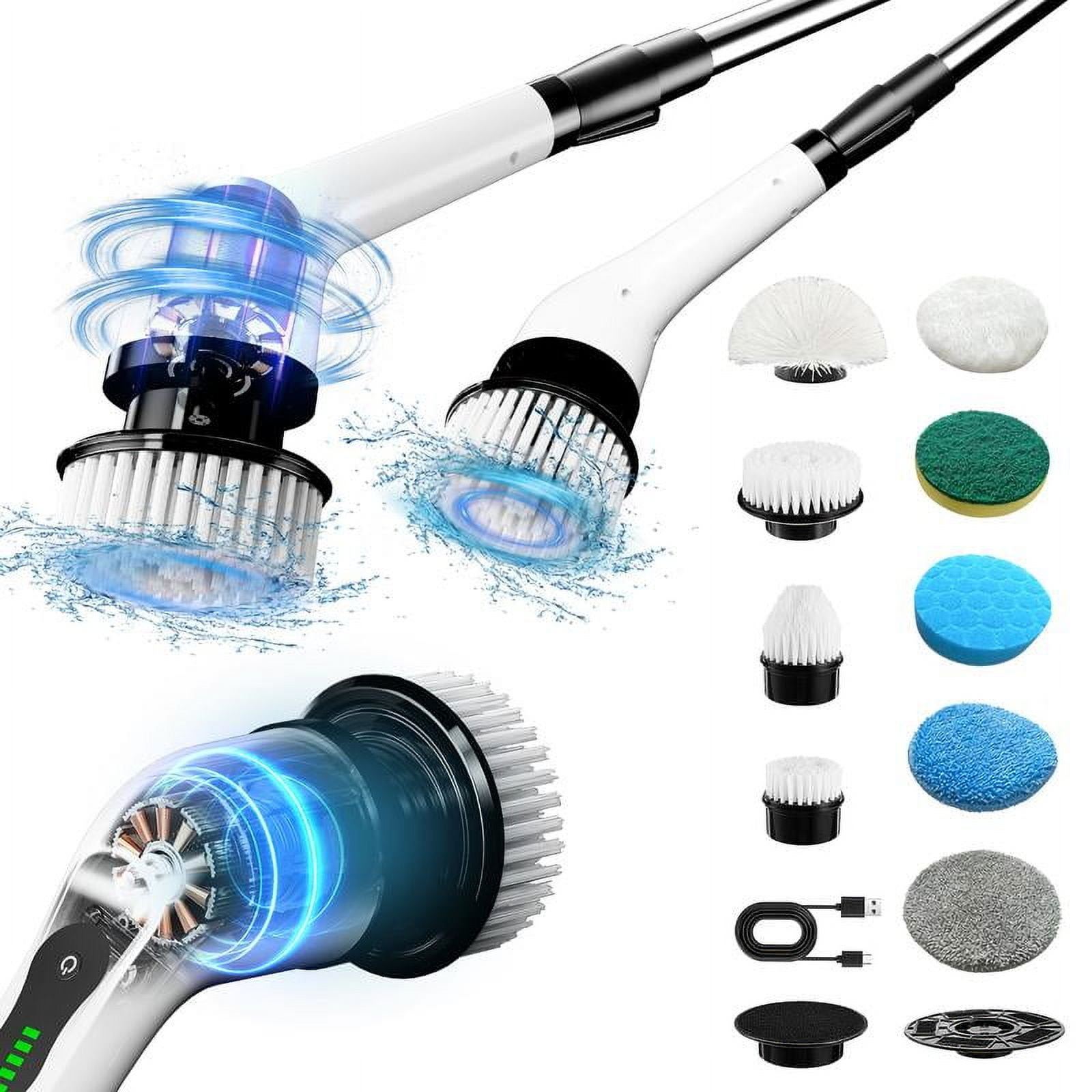 Electric cleaning brush, Electric rotating floor scrubber, Wireless ...