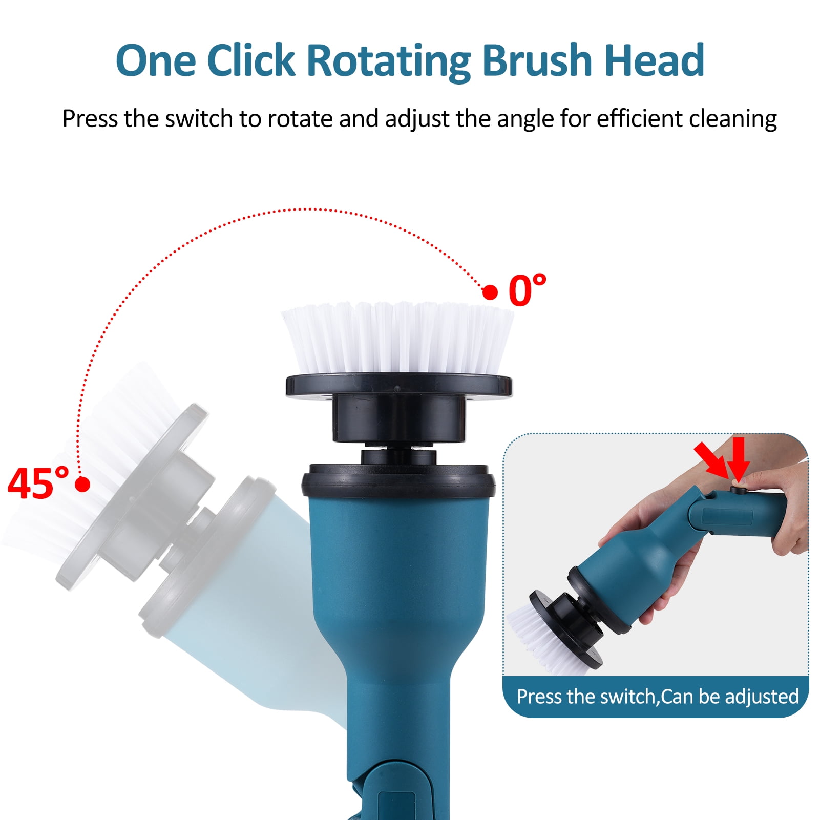 Electric cleaning brush, Scrubber 8 Brush Heads With 8 Brush Brush ...