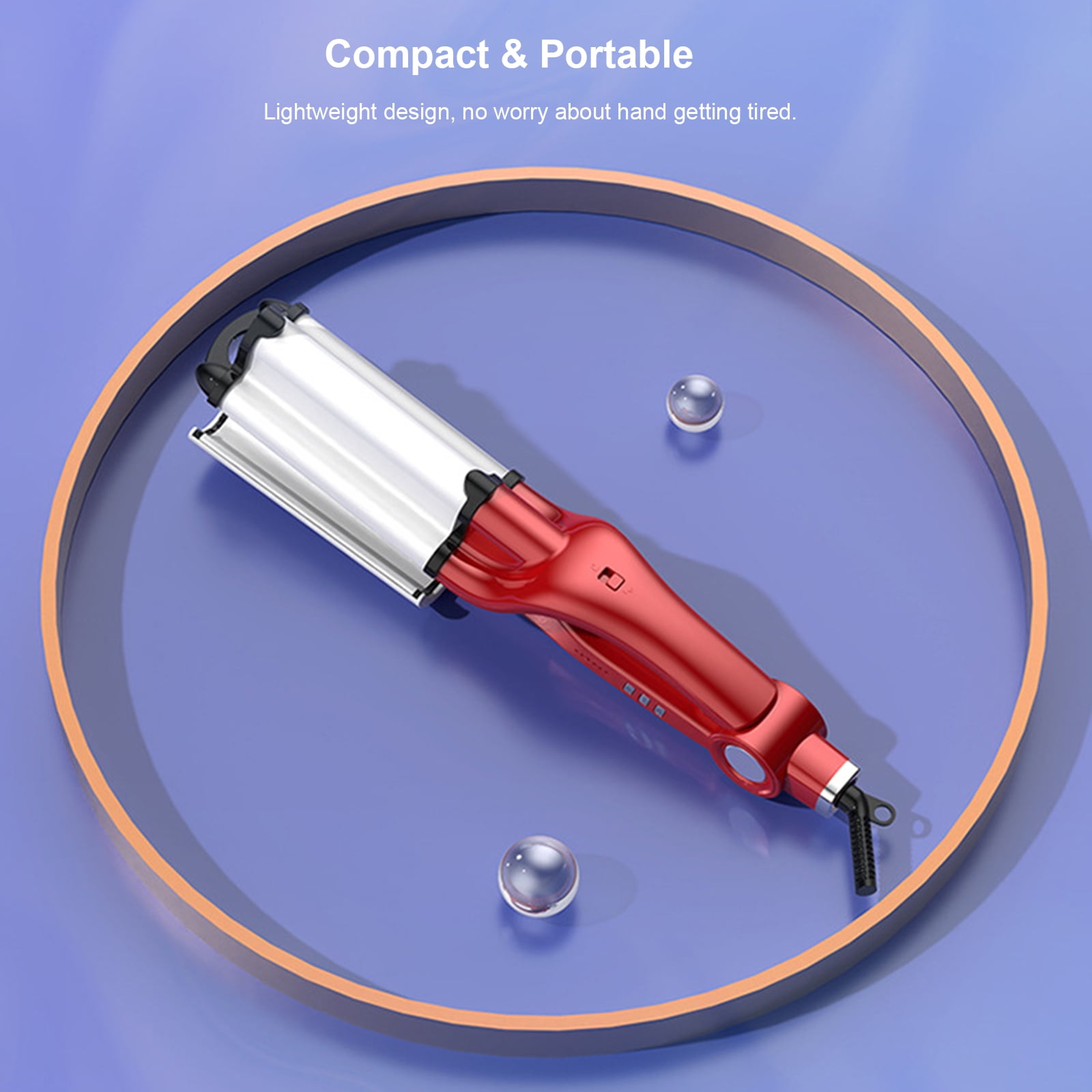 Electric curler,Crimper Temperature Adjustable Hair Iron Wand Hair Roll ...