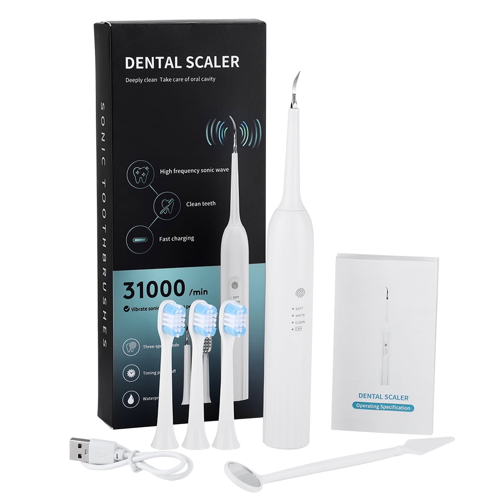 Electric dental scaler tooth cleaner sonic vibration oral calculus ...