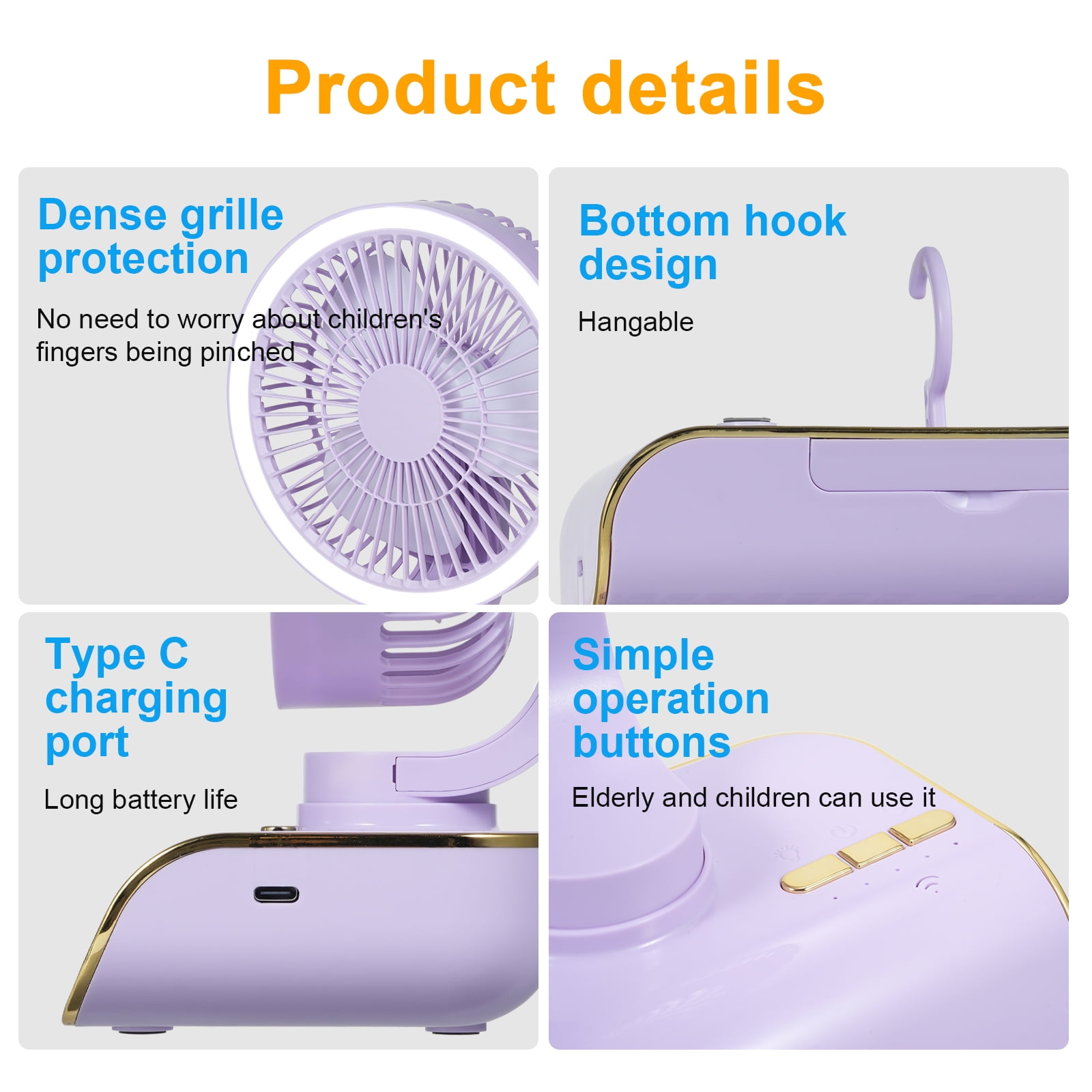 Electric fan,Cell 5 Office Fan Can Be Adjustment With Usb Fan 5 Speed ...