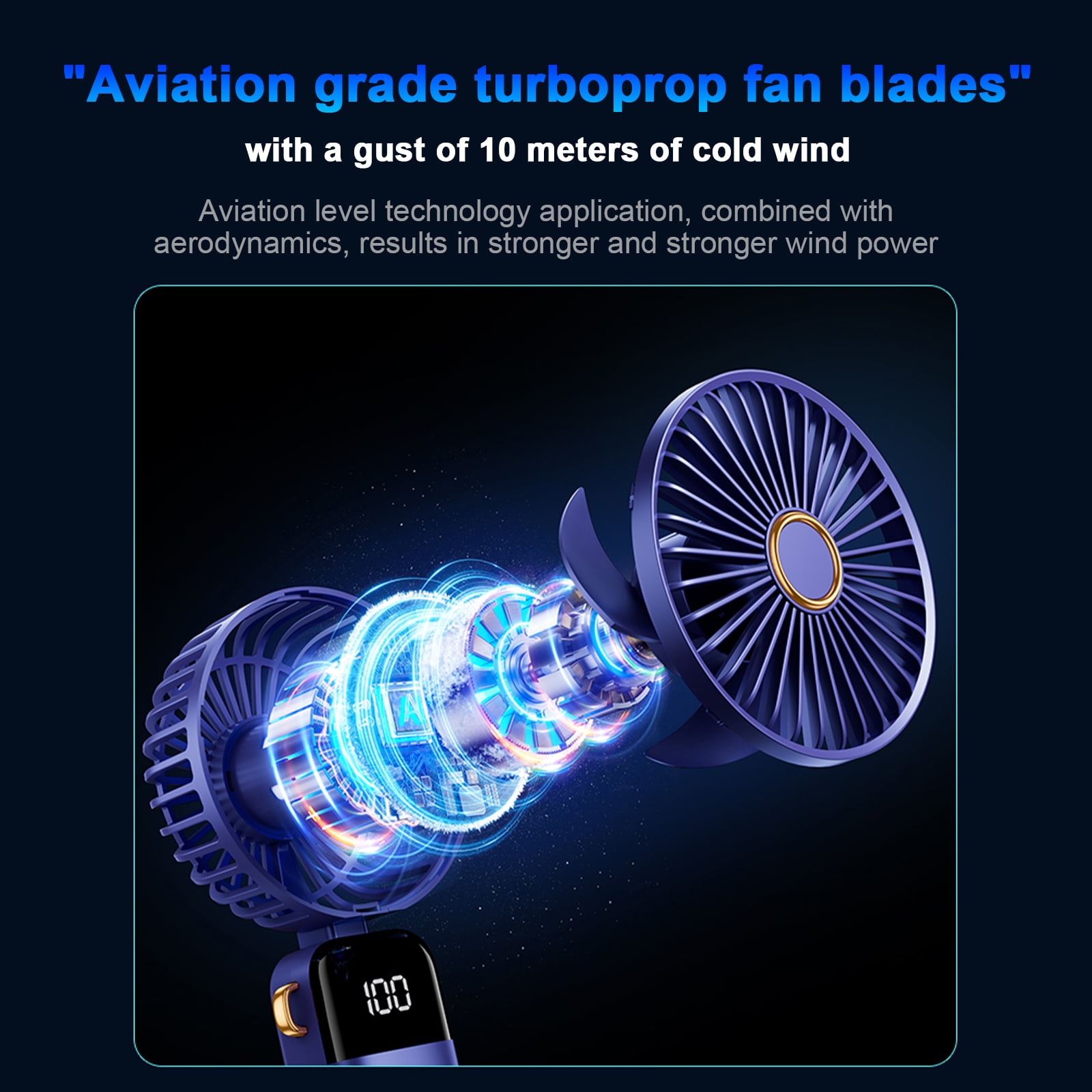 Electric fan,Fan Indoor Portable Fan 12000rpm Adjustable Noise ...