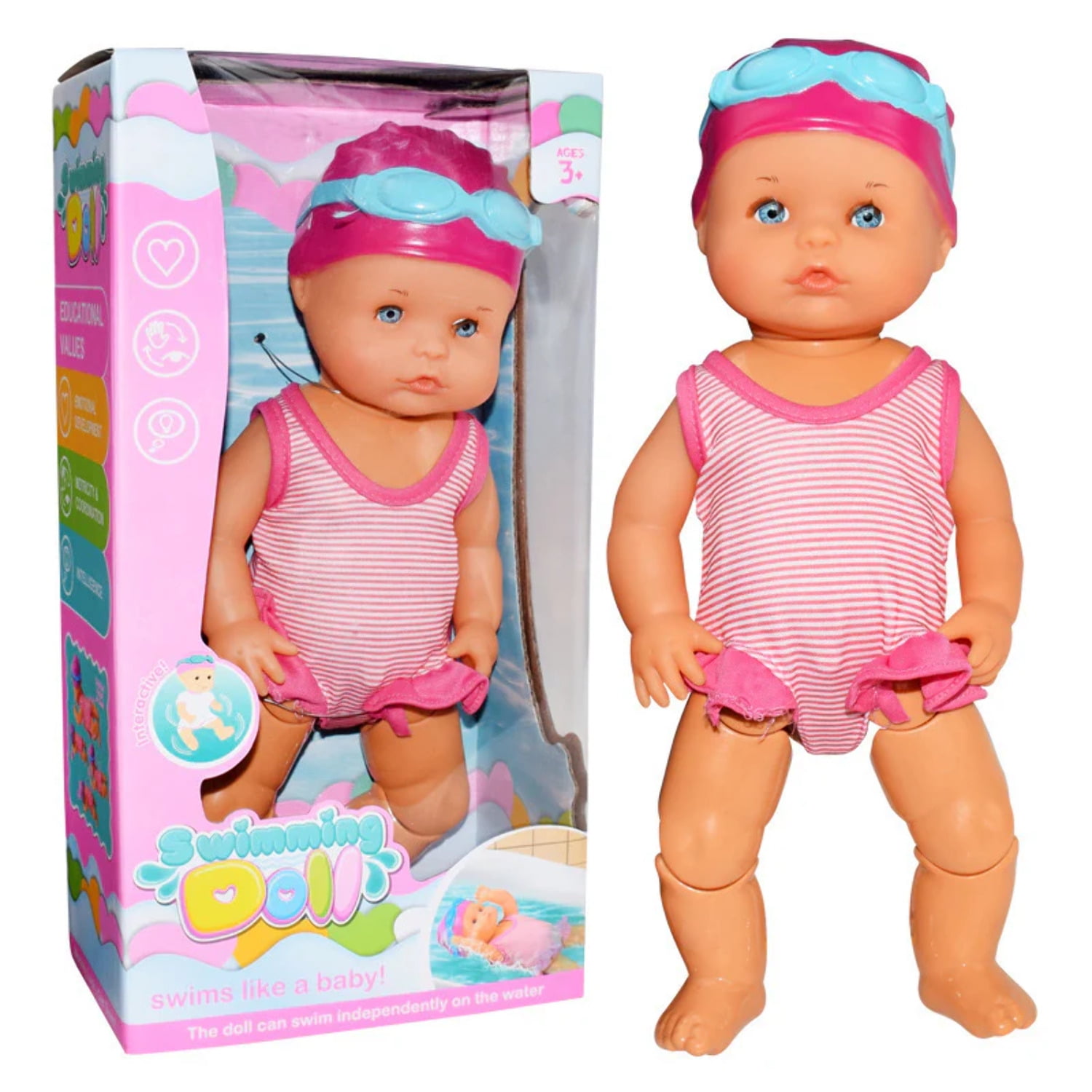 Here2Save Electric Swimming Doll ABS Plastic - Walmart.com