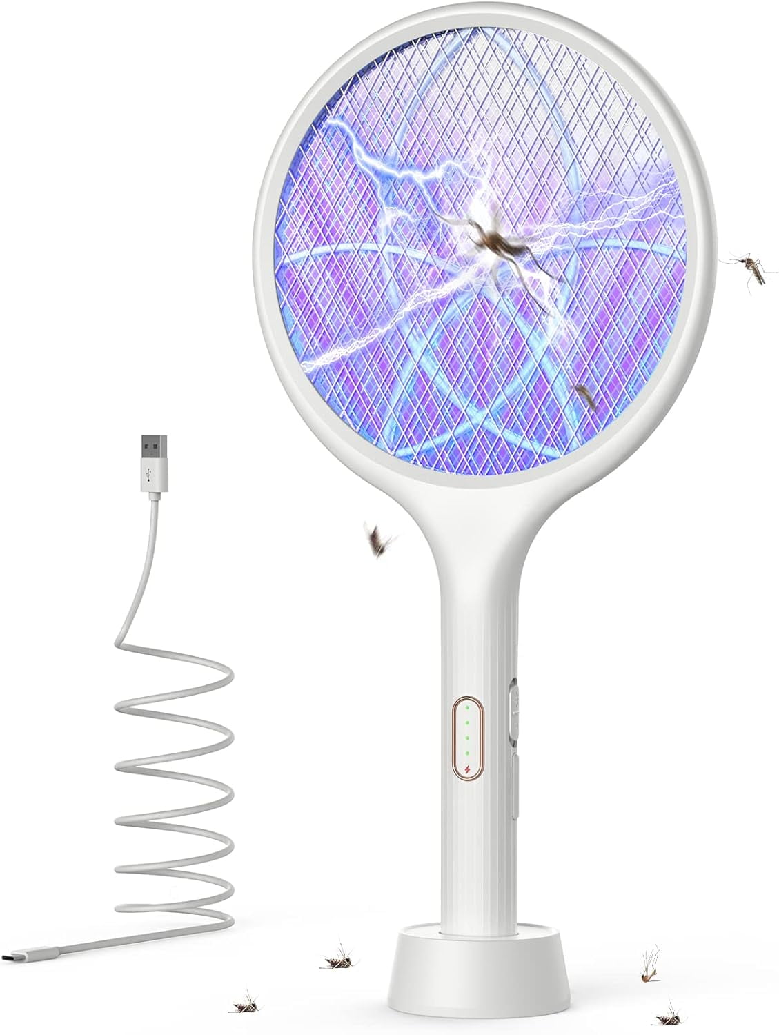 Electric fly swatter, 4000V insect killer, dual-mode mosquito killer ...