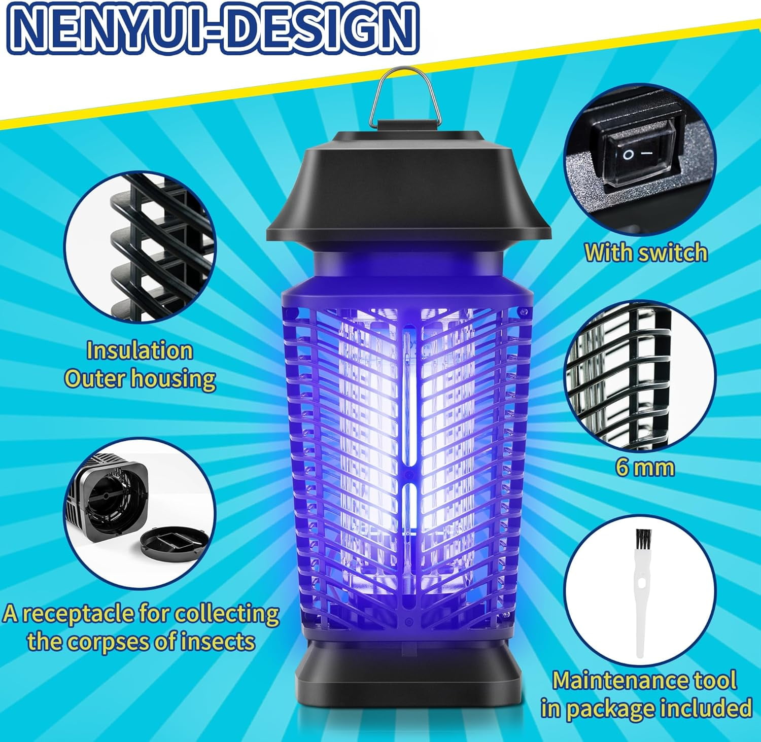 Electric for Outdoor & Indoor Use, 90-130V, Mosquito Killer for Home ...