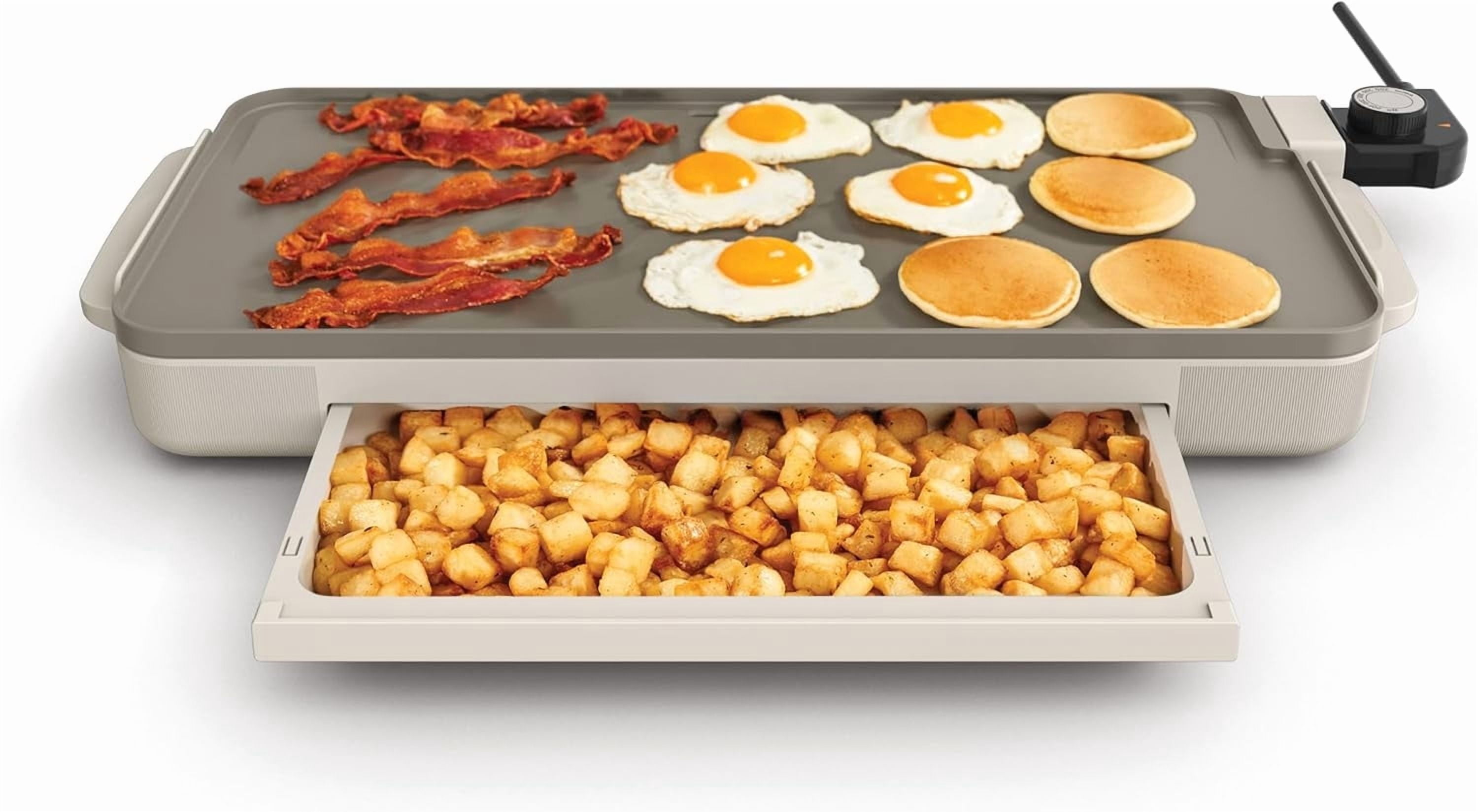 Electric griddle and flat grill with large nonstick cooking surface and ...