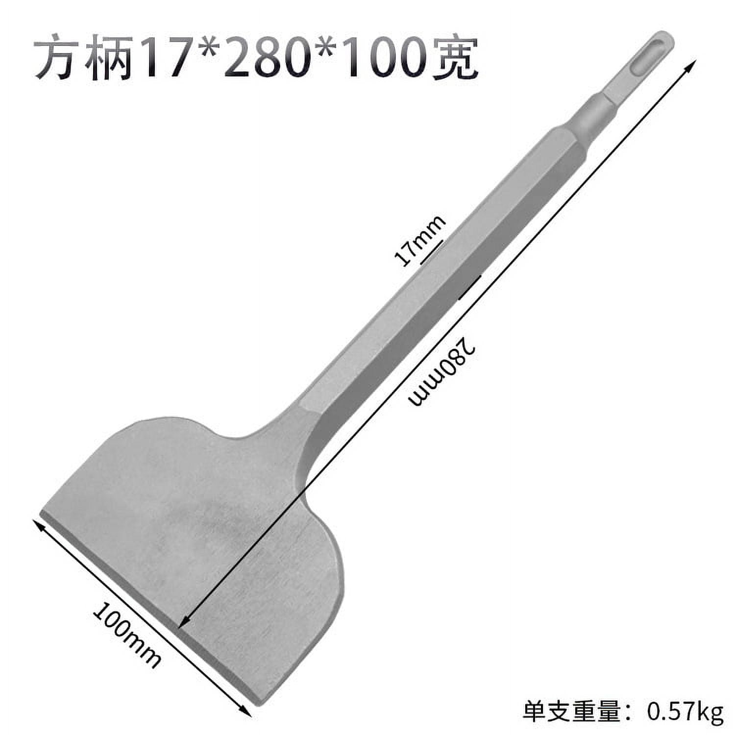 Electric hammer chisel round shank two-pit two-groove curved chisel ...