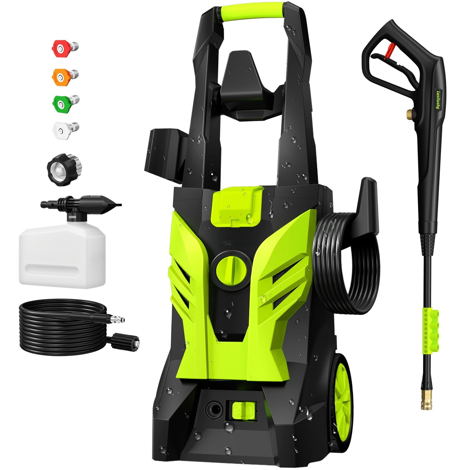 Electric high-pressure washer, 2.5 gallons per minute flow rate, 3000 ...
