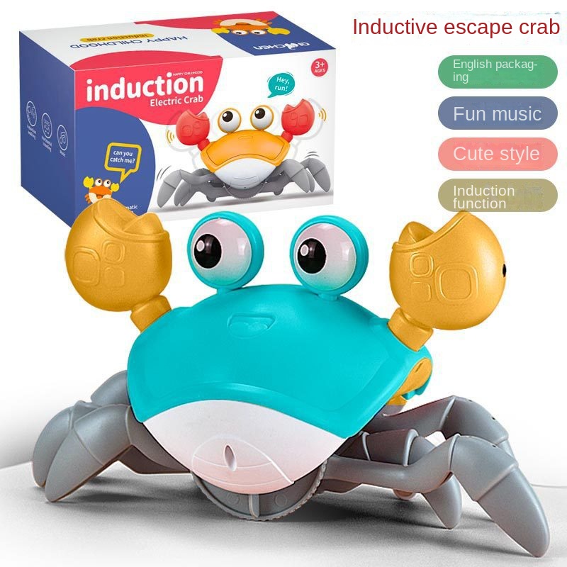 Electric induction crab escape baby can move baby head up practice toy ...