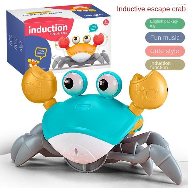 Electric induction crab escape baby can move baby head up practice toy ...