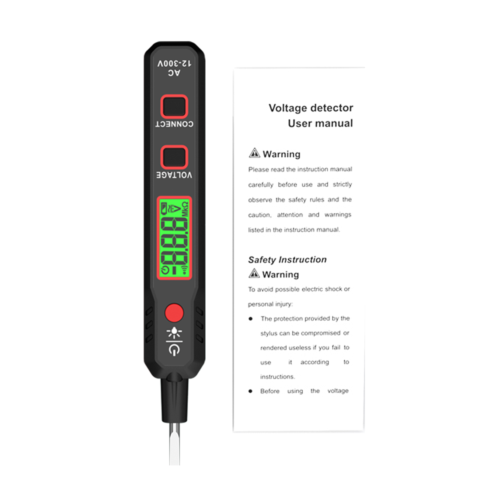 Electric measuring pen,Tester 12~300v Wire With Sound And Display With ...
