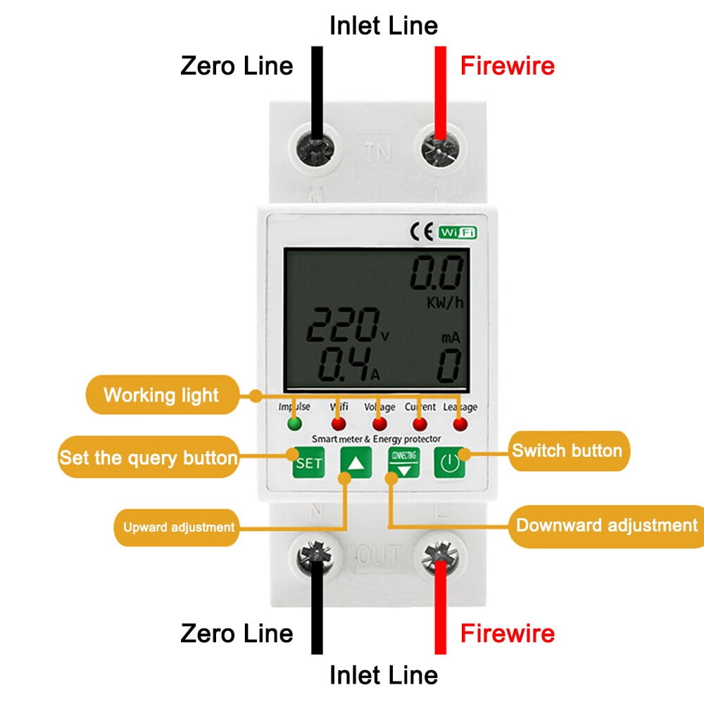 Electric meter,Wifi 2p Compatible With Meter Compatible 2p Switch And ...
