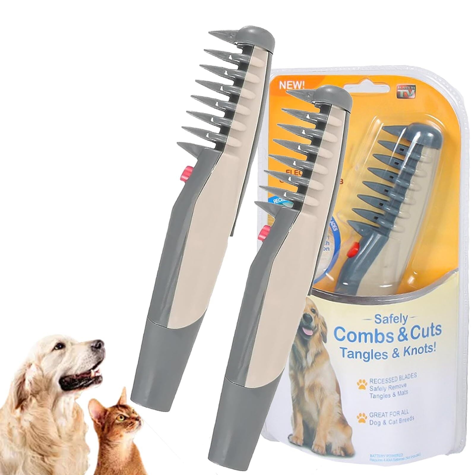 Electric pet shaving comb , Comb for Dogs Cats, 2 In 1 Electric Pet ...