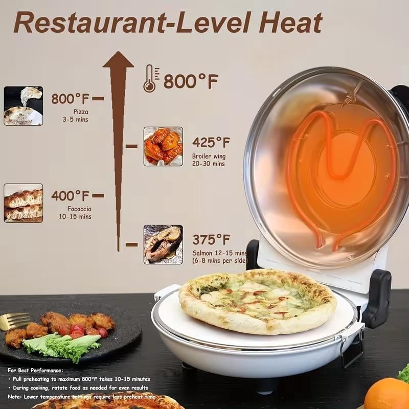 Electric pizza oven, countertop pizza maker, 12-inch pizza maker, space ...