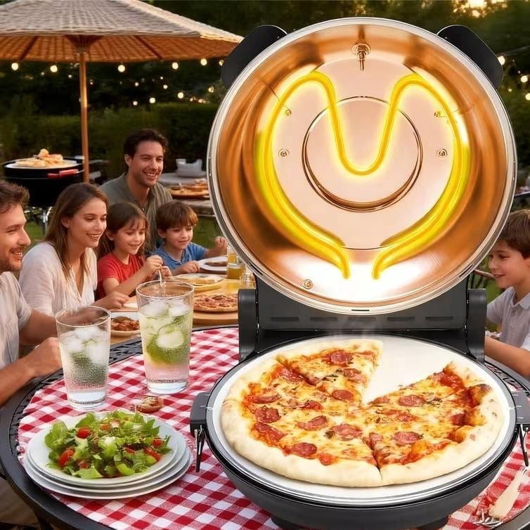 Electric pizza oven, countertop pizza maker, 12-inch pizza maker, space ...