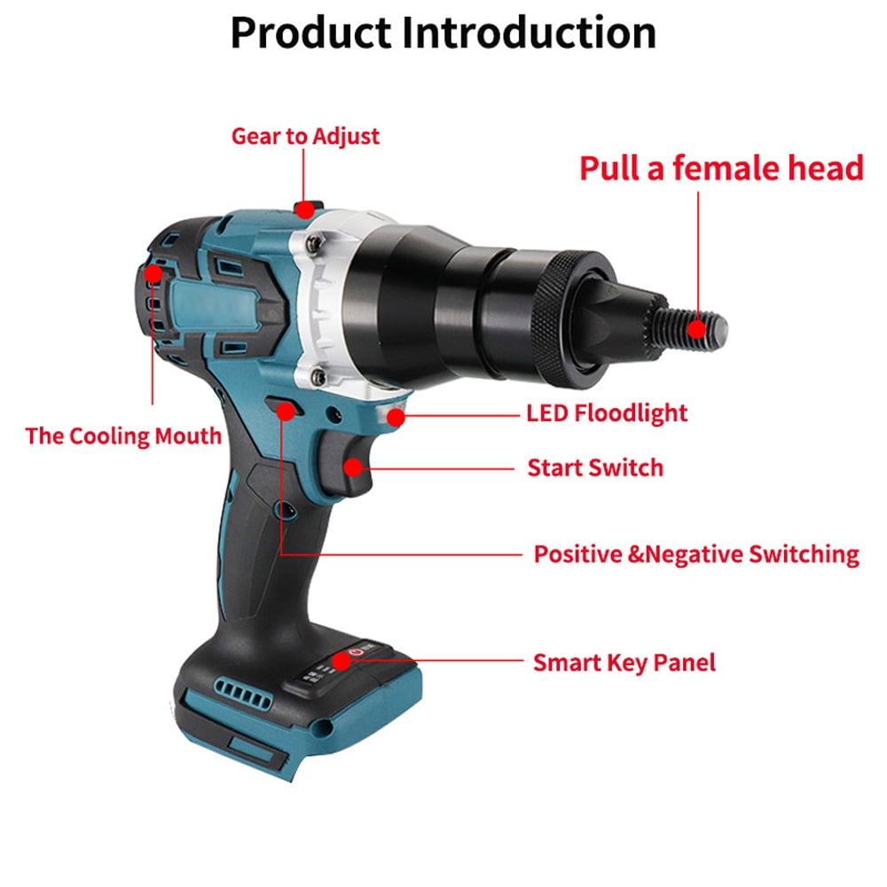 Electric riveting machine,Tool With Riveter With Riveter Heads Rivet ...